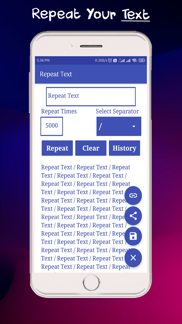 Free Text Repeater - repeat text and emojis - App on Amazon Appstore