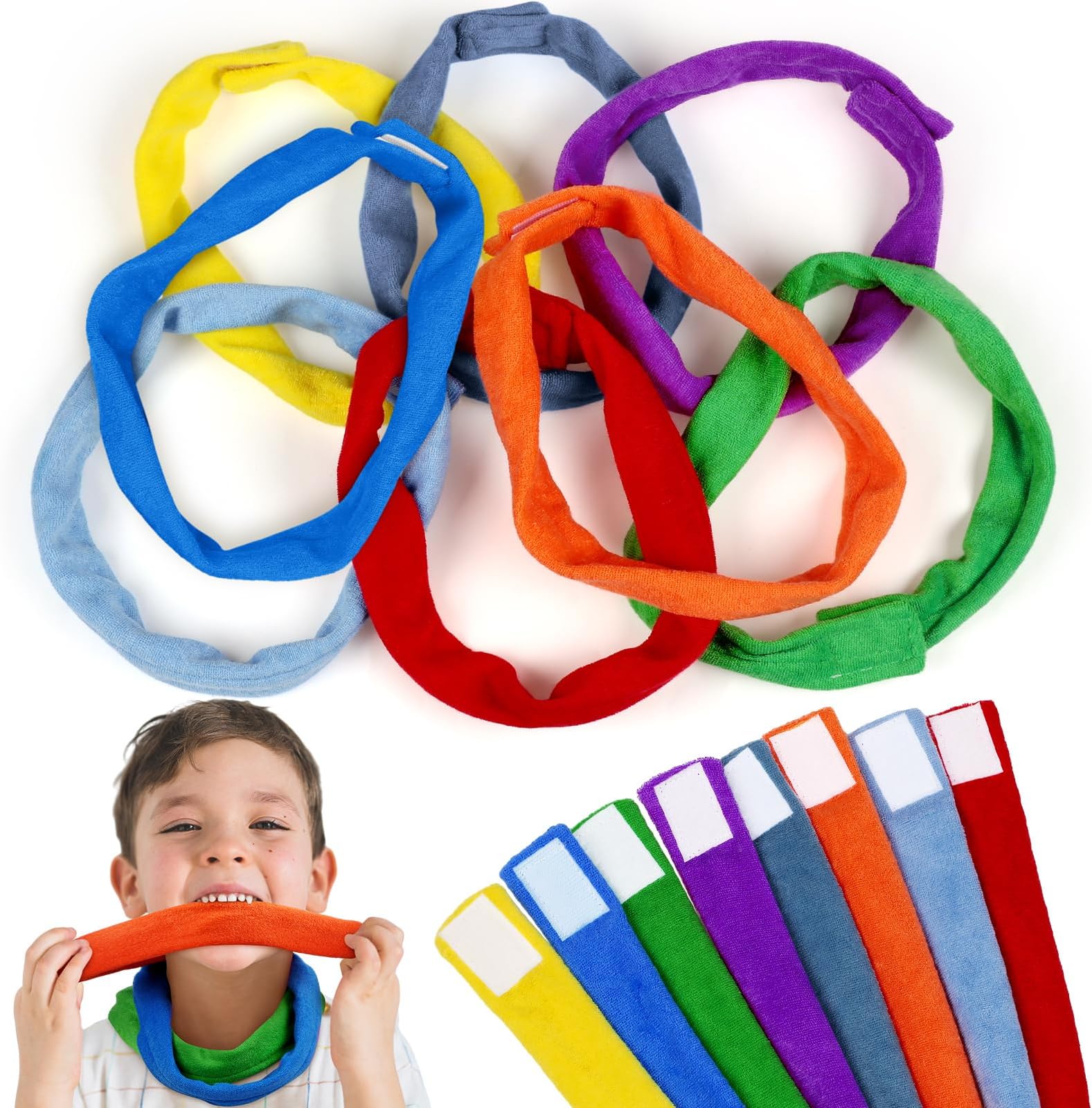 Amazon.com: Hicarer 8 Pieces Chew Necklaces for Sensory Kids, Soft and ...