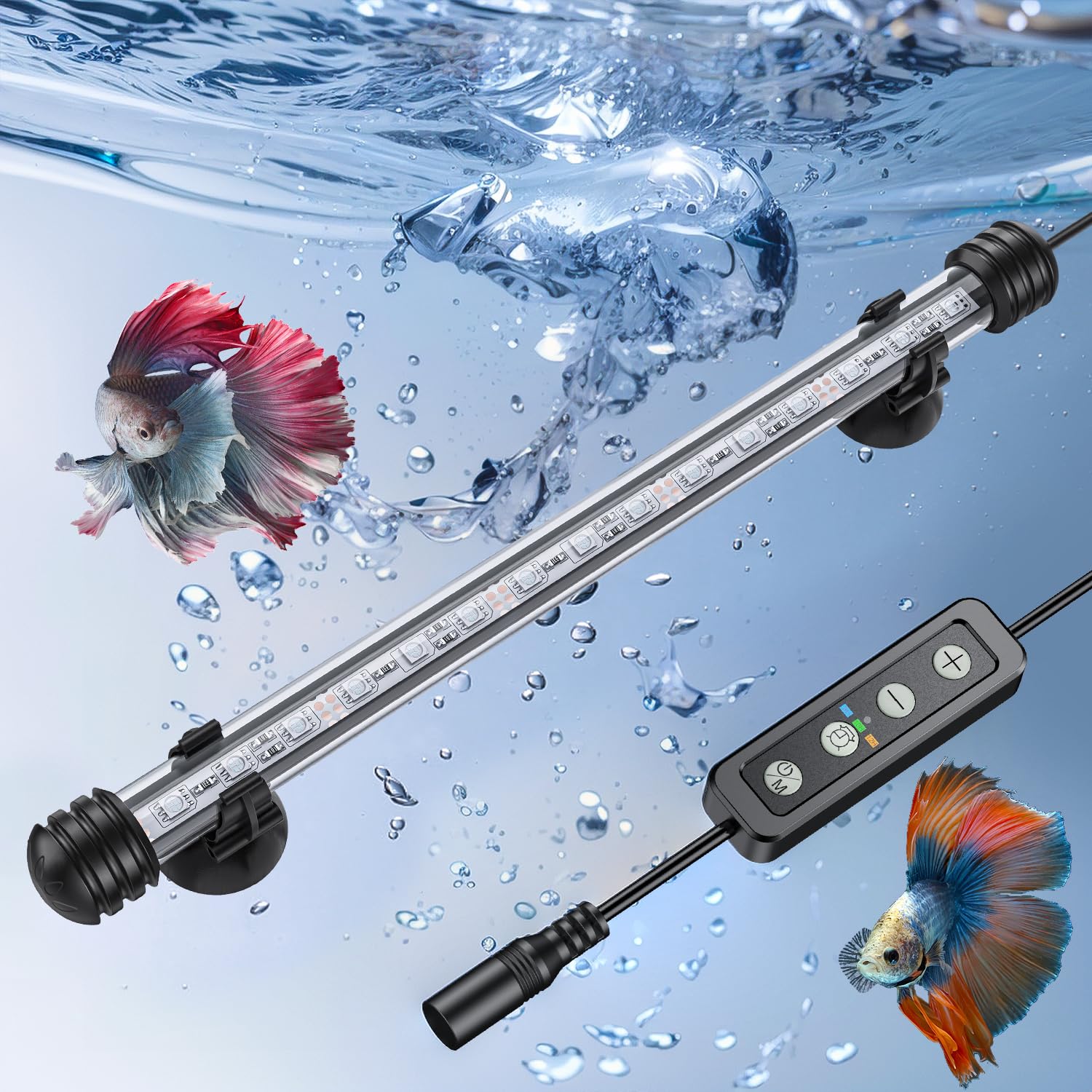 Amazon.com: Pawfly 3 W Aquarium LED Light 11 Inch Underwater Fish Tank ...