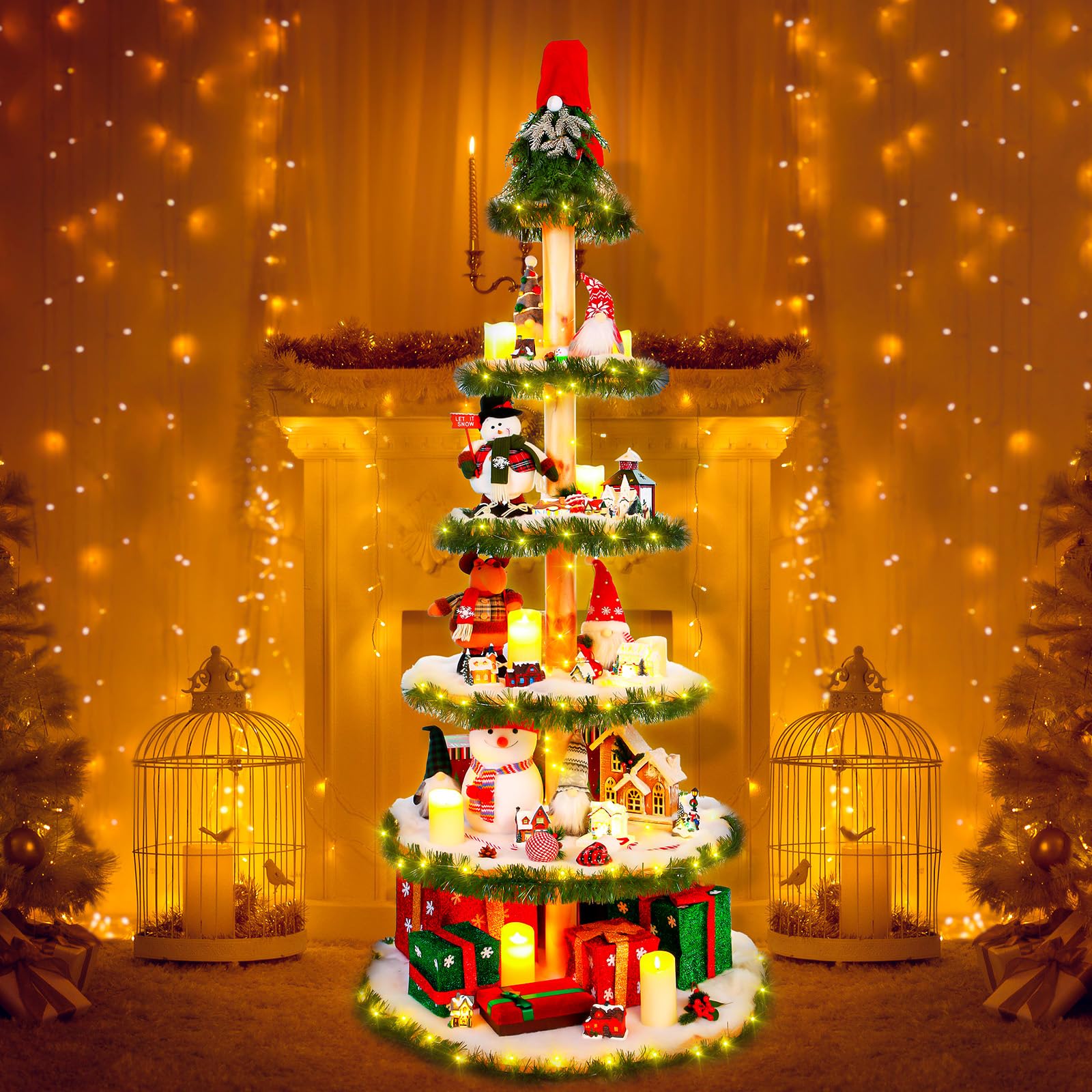 Christmas Village Display Tree 12 Pieces Christmas Tabletop Trees