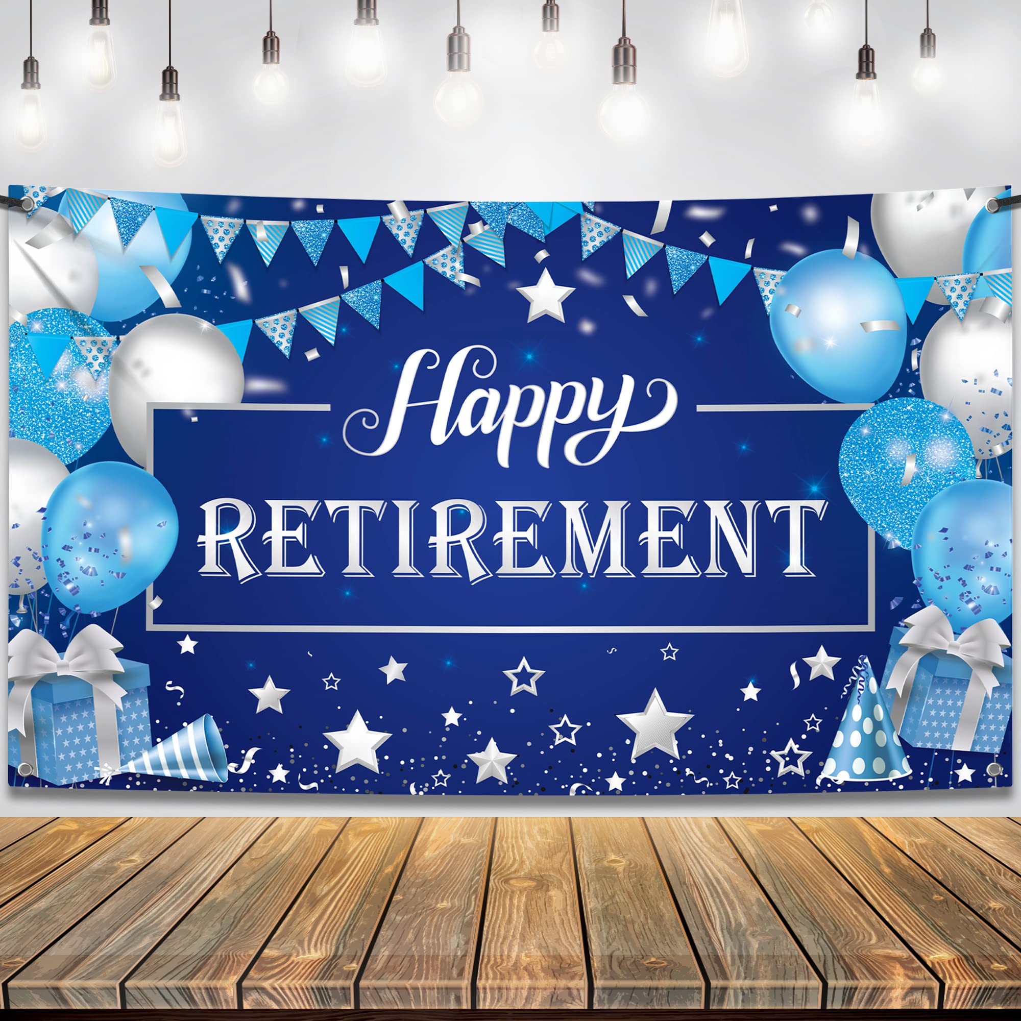 Amazon.com: KatchOn, Happy Retirement Banner Blue - Extralarge, 72x44 ...