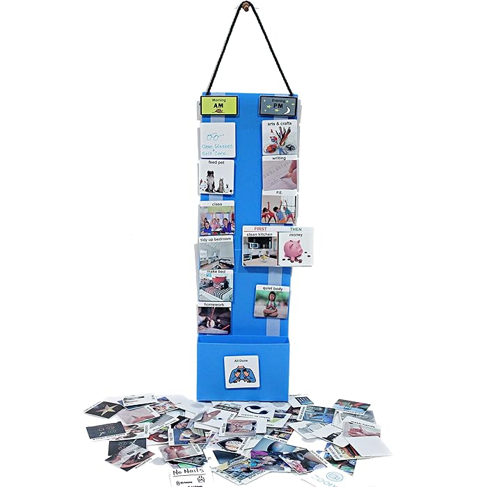 Buy Kids Plastic Magnetic Visual Schedule Calendar Chart for Home ...