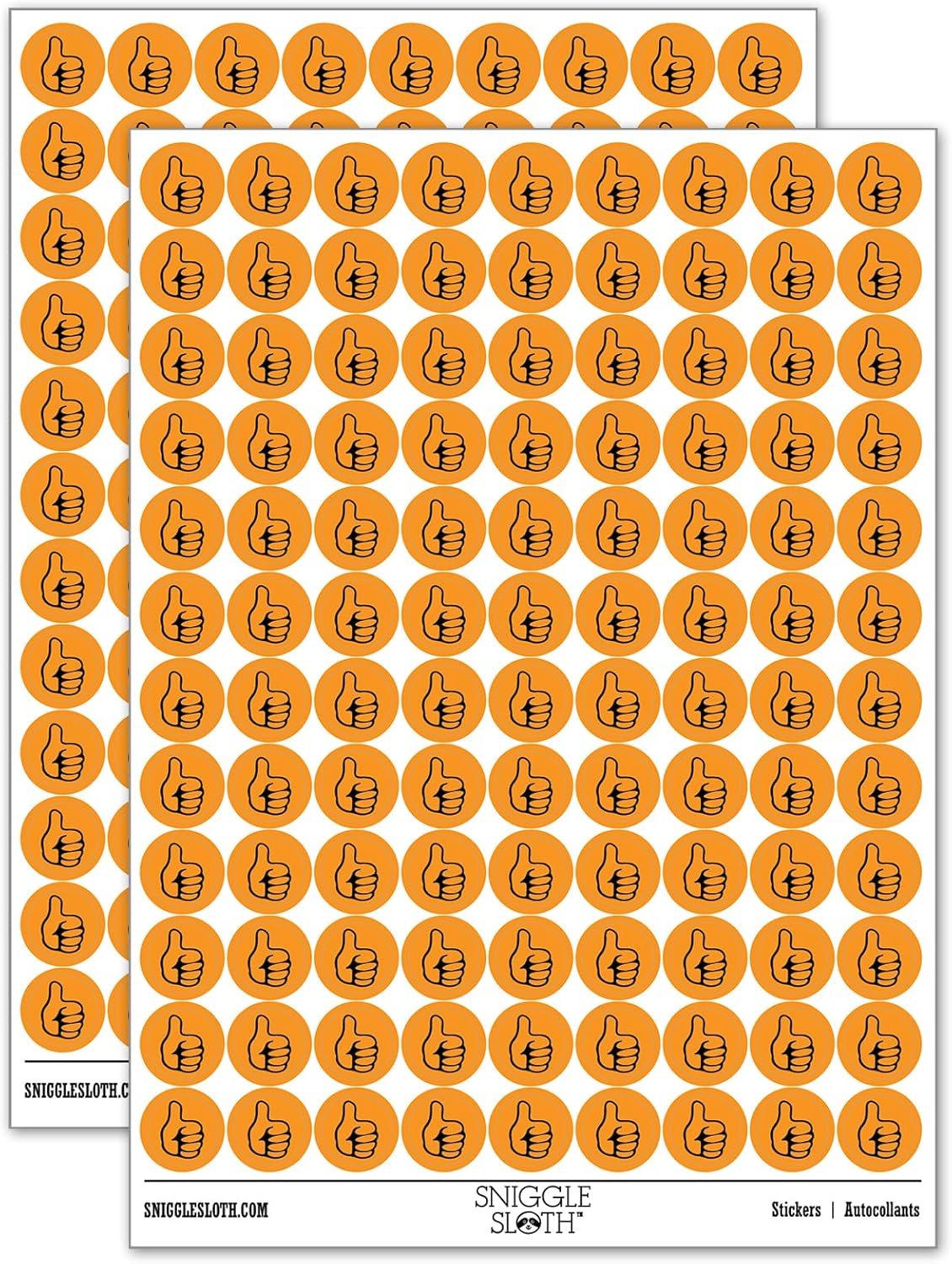 Amazon.com: Thumbs Up Down 200+ Round Stickers - Matte Finish - 0.50 ...