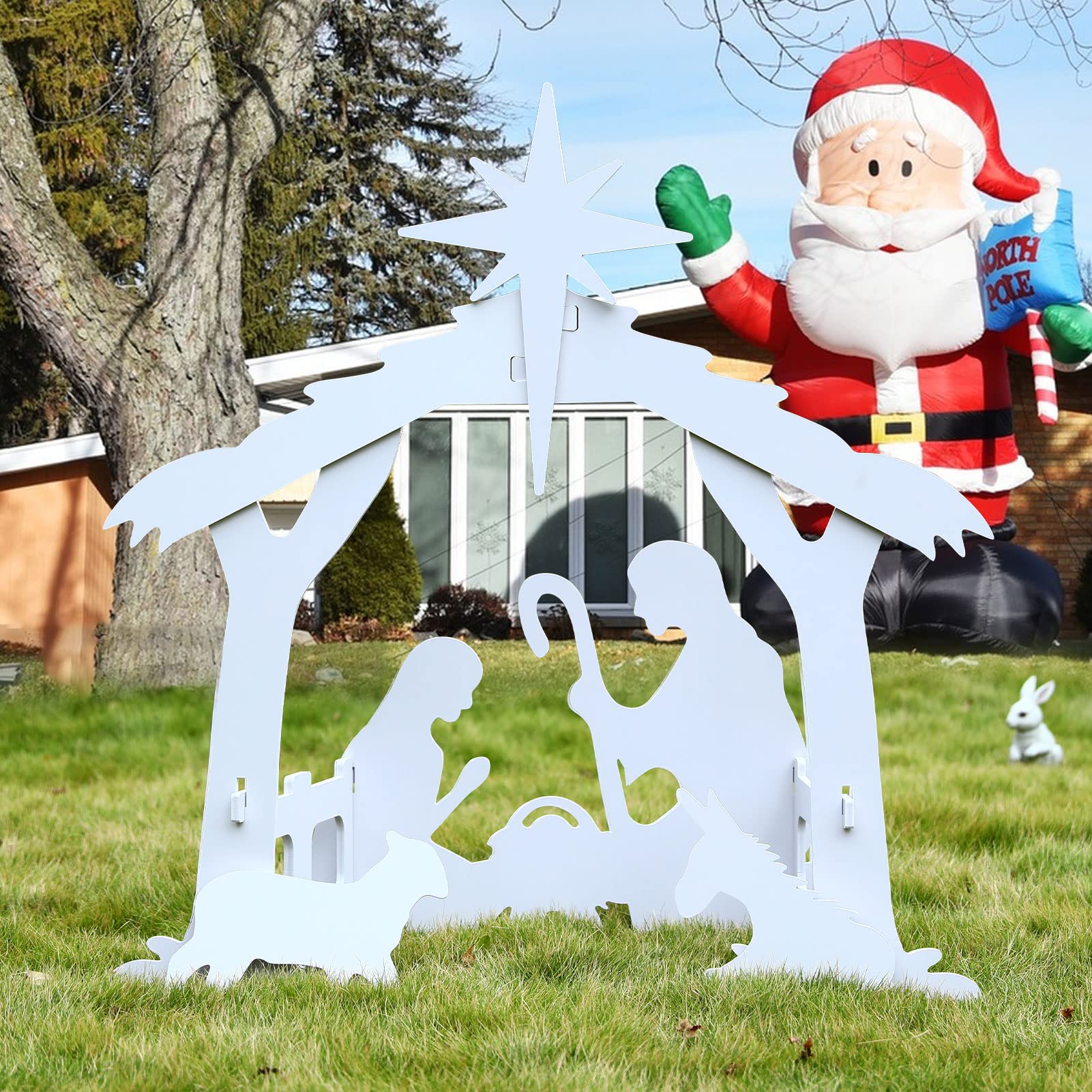 Outdoor Nativity Scene, Weatherproof Nativity Sets for Christmas ...