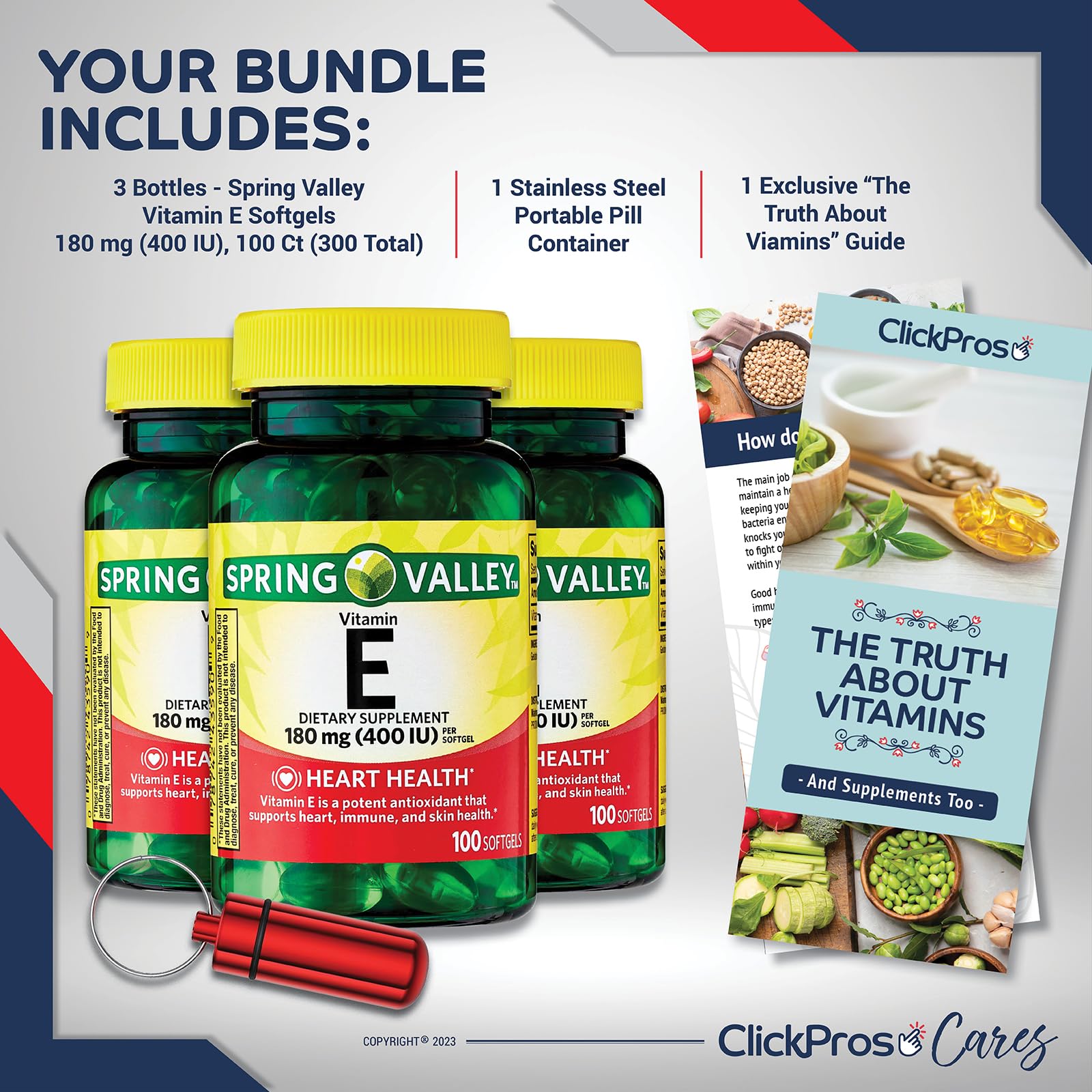 Snapklik.com : Spring Valley Vitamin E Heart Health Dietary Supplement ...
