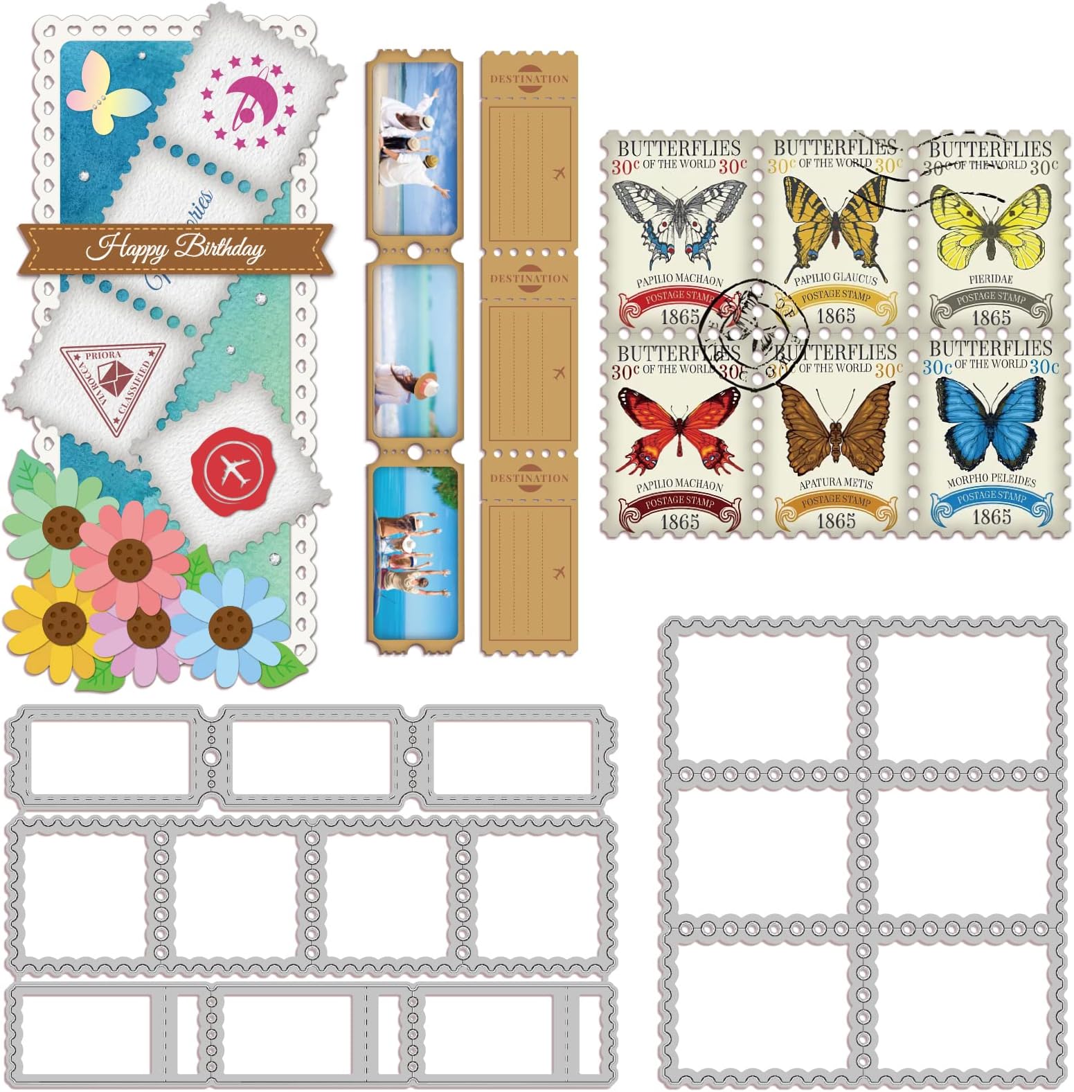 Amazon.com: Waffle Flower Postage Collage Bundle