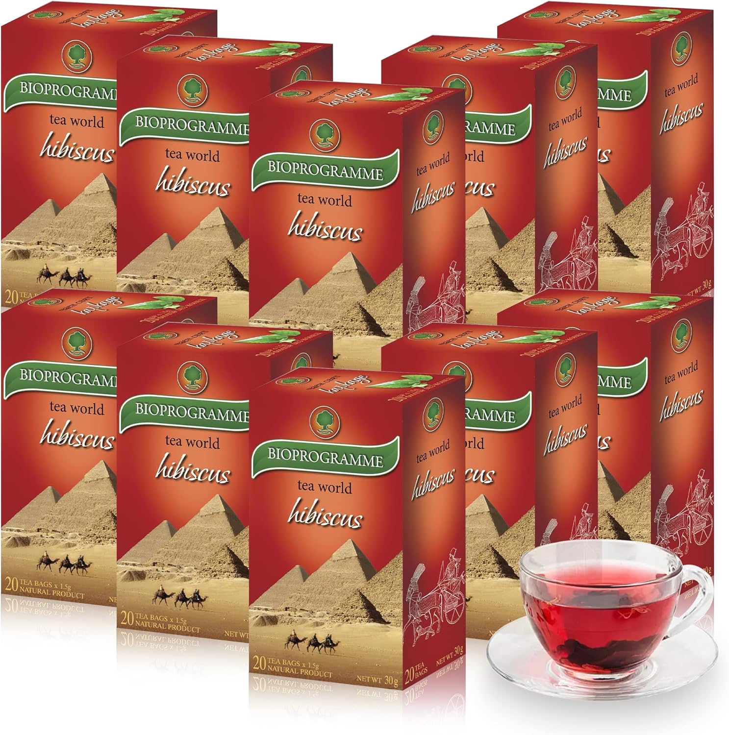 🌺 (10 PACK) Hibiscus Tea Herbal Tea Blood Pressure Tea Bagged 20 bags ...
