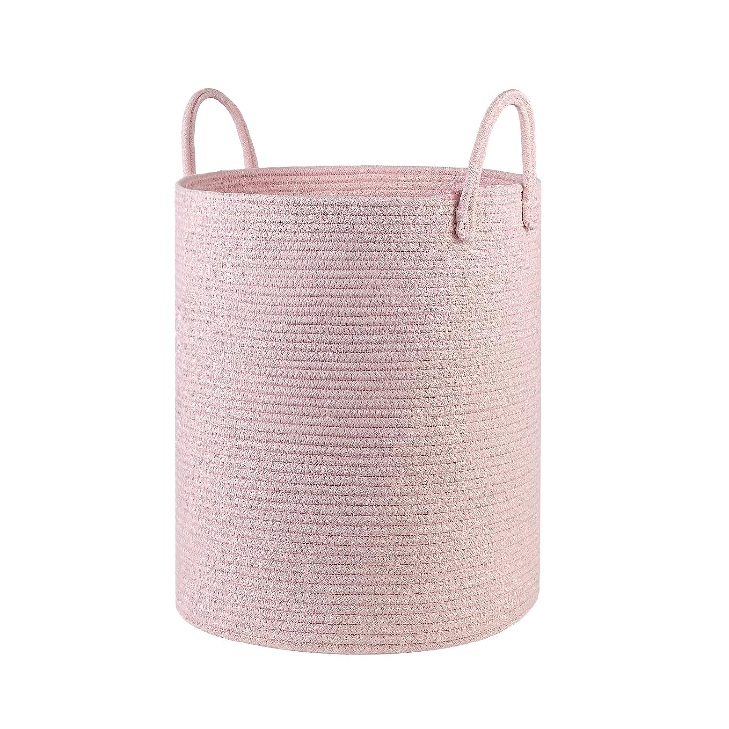 Amazon.com : HOBASKET Cotton Rope Laundry Basket Hamper for Girls Kids ...