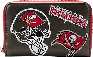 Amazon.com: Loungefly NFL: Tampa Bay Buccaneers Wallet with Patches ...