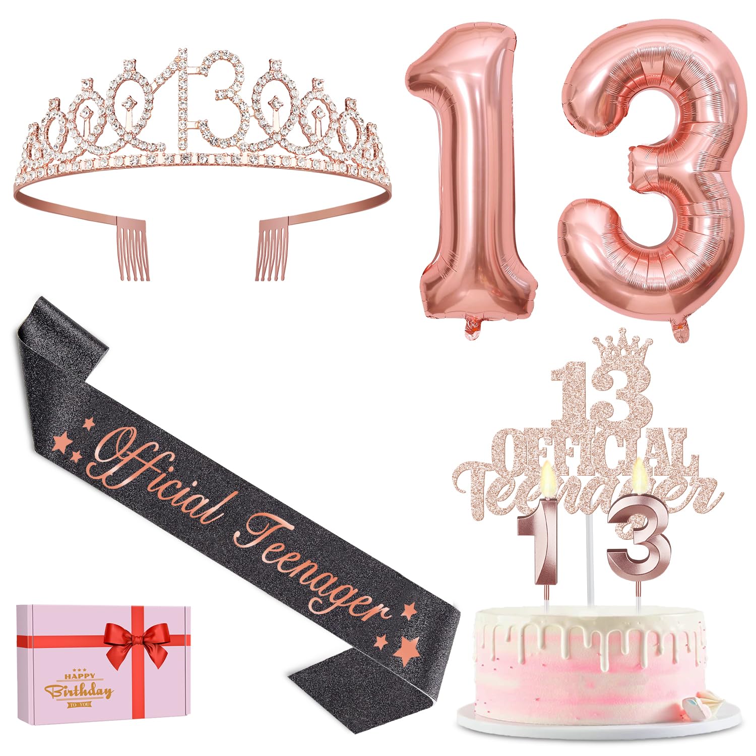 Amazon.com: 13th Birthday Decorations for Girls, Including 13th ...
