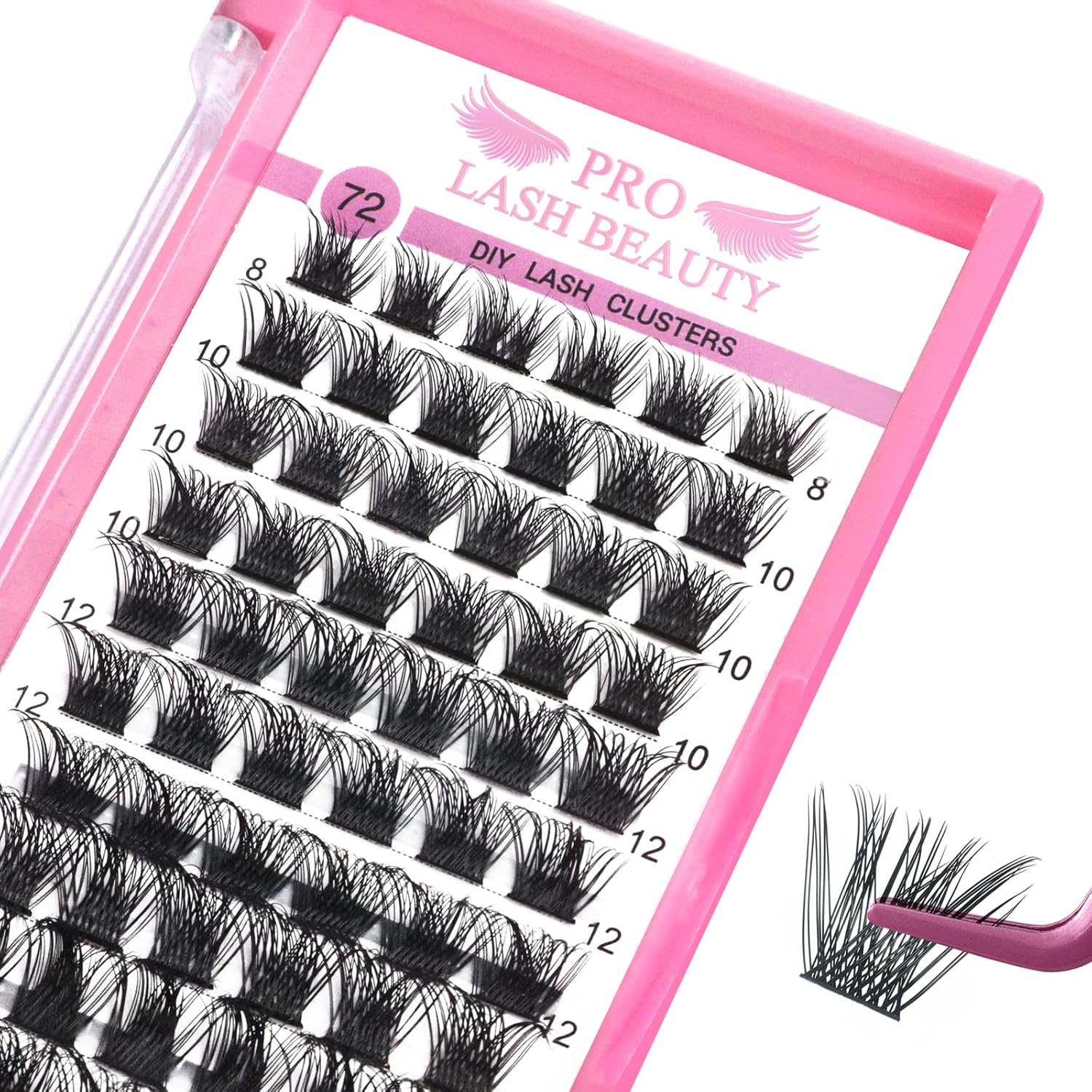Lash Clusters, 72 Pcs Individual Cluster Lashes DIY Lash Extension 8 ...