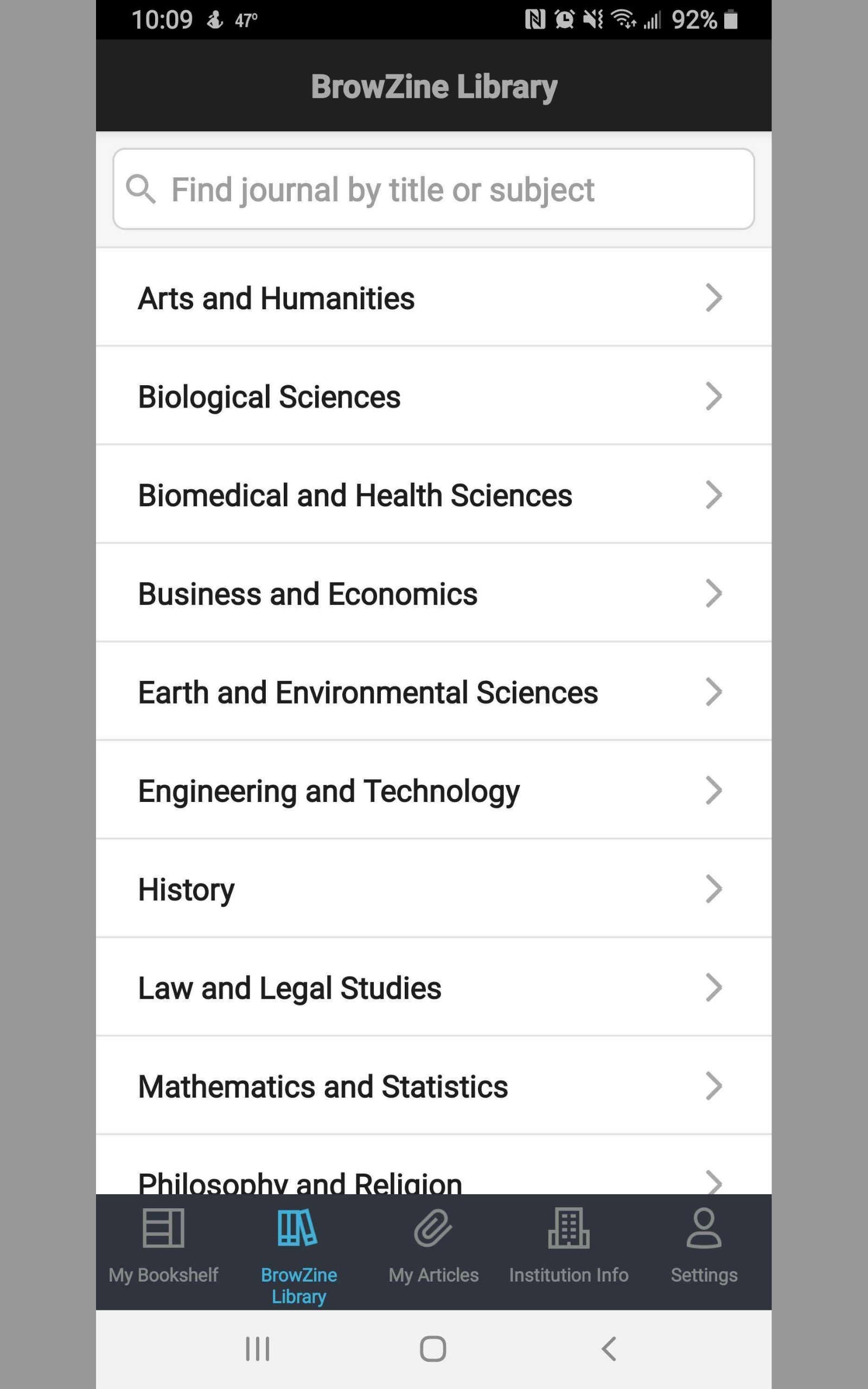 BrowZine - App on Amazon Appstore