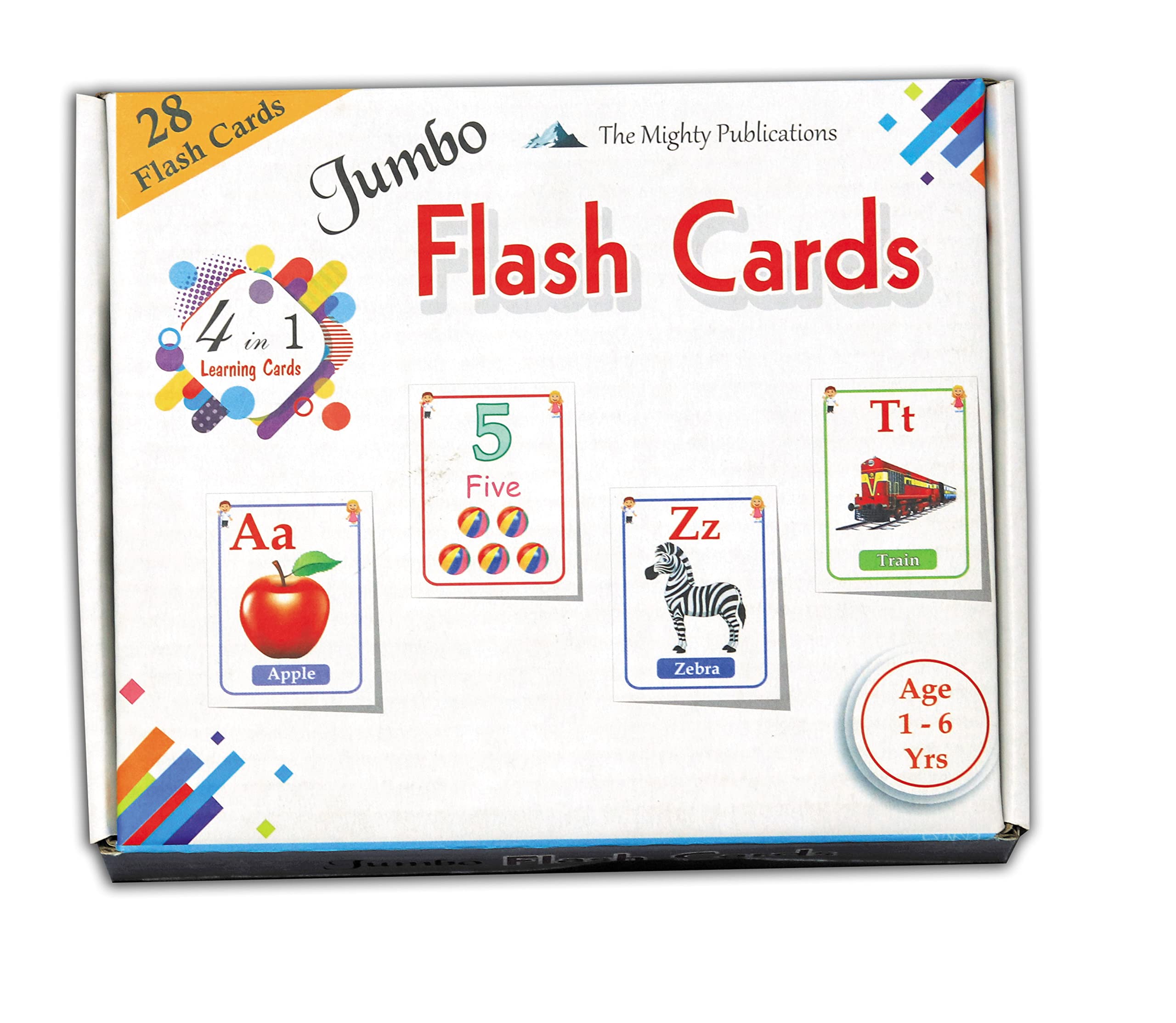 Buy : PRT Flash Cards for Kids, 1 to 6 Years| 28 Cards|Jumbo 18.5cm x ...