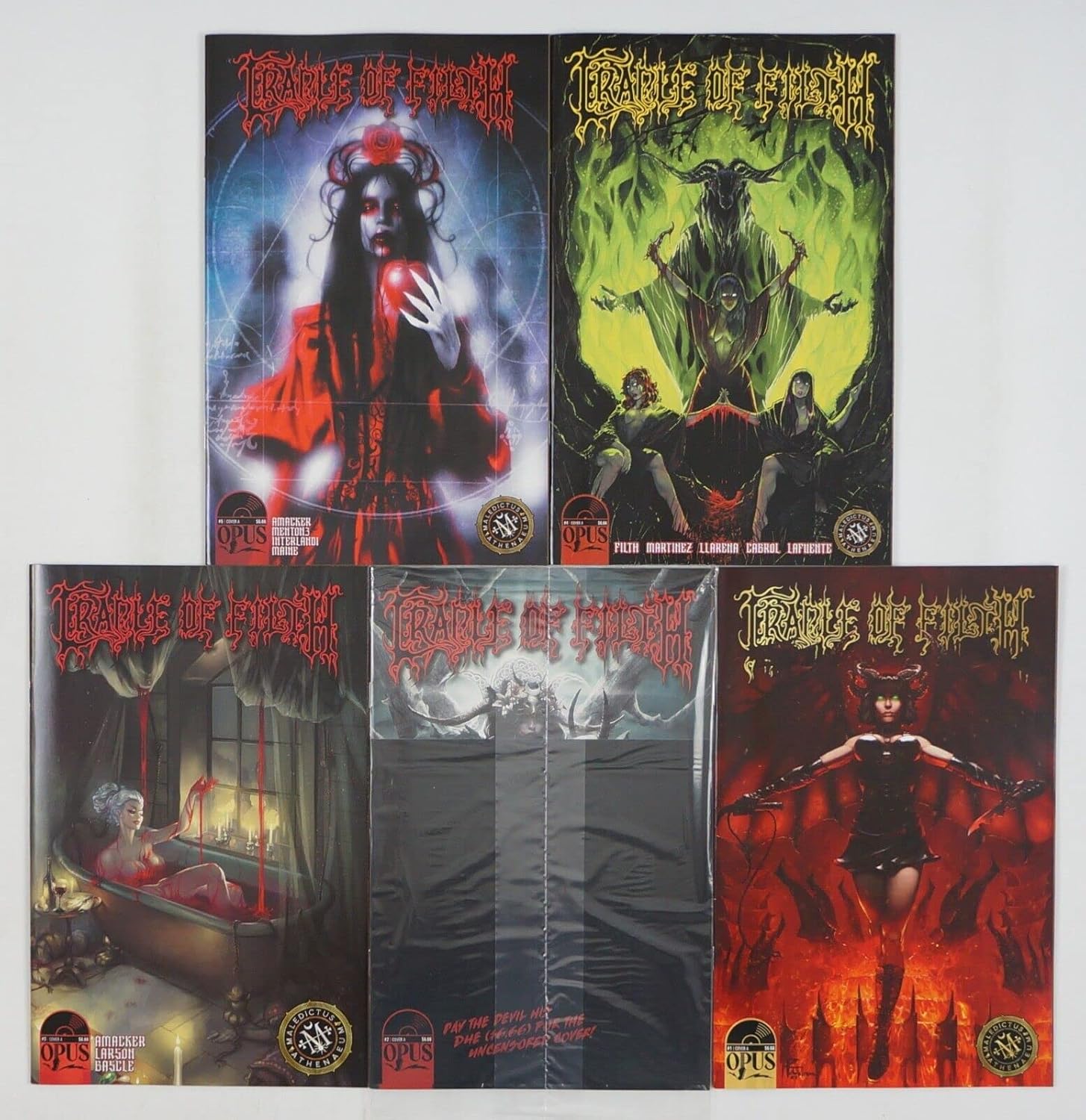 Cradle of Filth: Maledictus Athenaeum #1 2 3 4 5 complete series (Cover ...