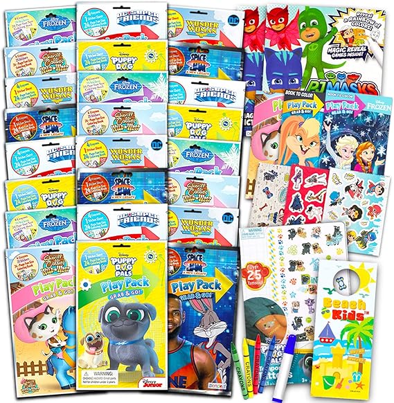 Amazon.com: (24 PACK) Grab & Go Play Packs Kids Coloring Books with ...