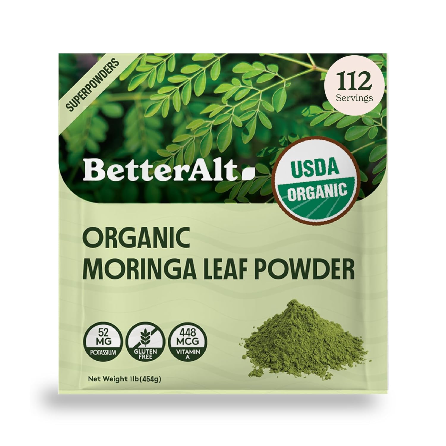 Amazon.com : Better Alt Organic Moringa Powder, USDA Certified ...