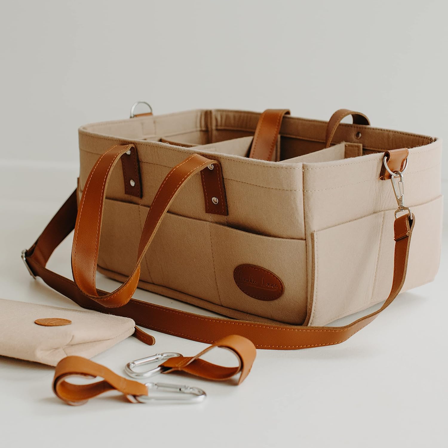 Amazon.com : Frankie Lane baby diaper caddy organizer - Car diaper ...