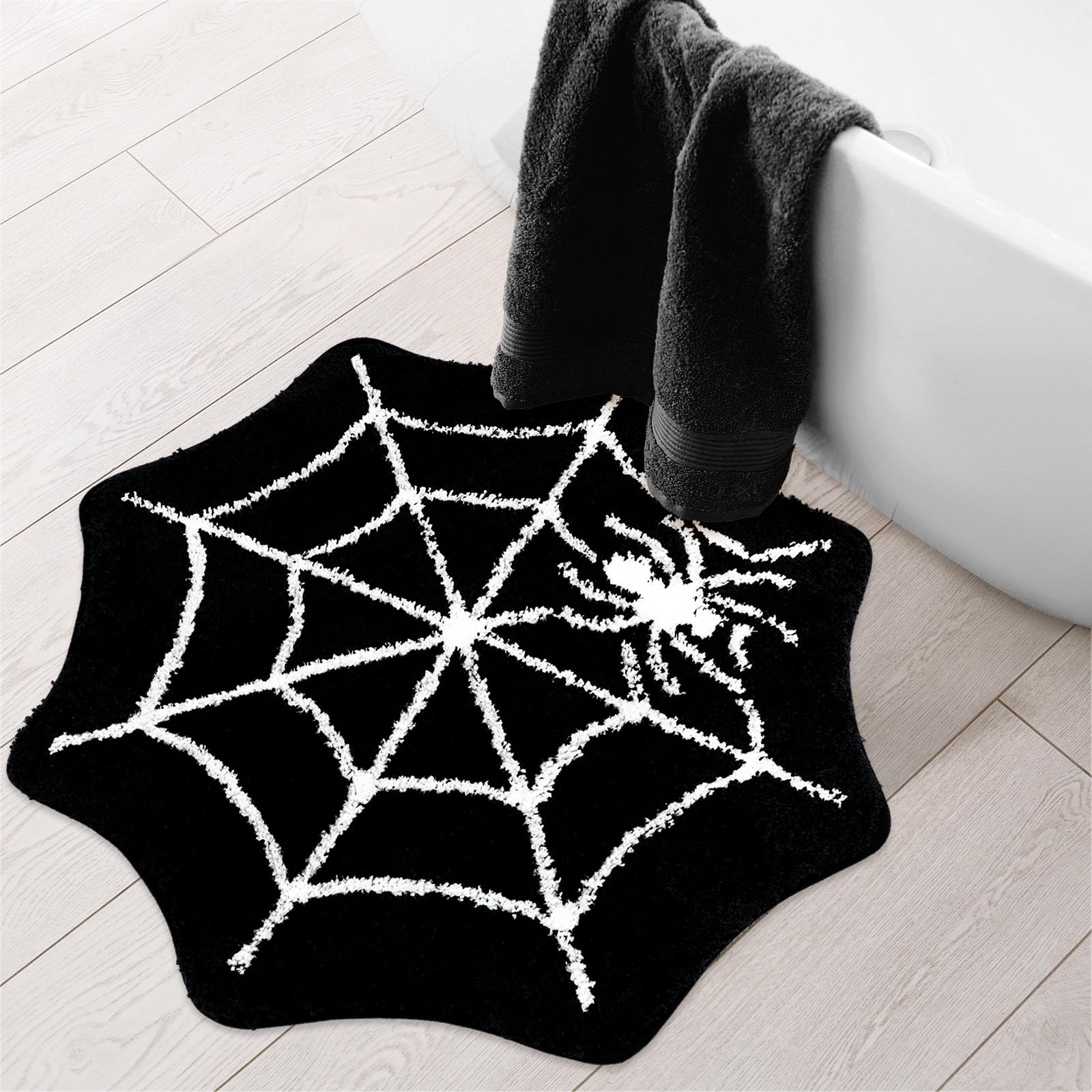 Amazon.com: JarThenaAMCS Halloween Bathroom Rug Absorbent Spider Web ...