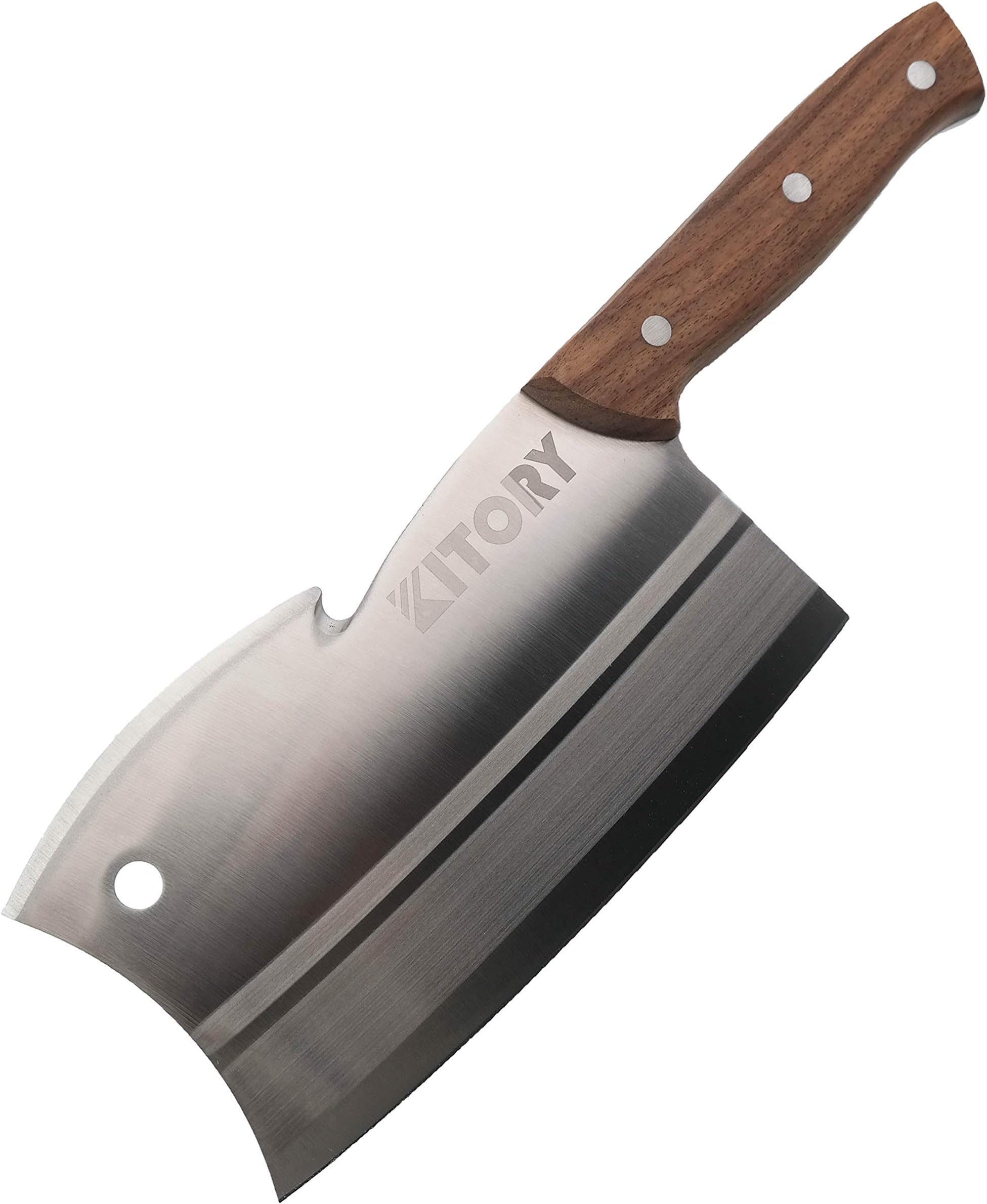 Amazon.com: Topfeel 2 pcs Meat Cleaver & Heavy Duty Bone Chopper Knife ...