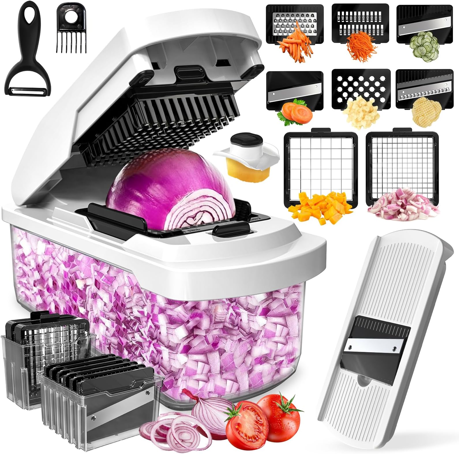 Amazon.com: Fullstar Vegetable Chopper - Food Chopper - Onion Chopper ...