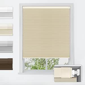 Amazon.com: LazBlinds No Tools No Drill Cordless Cellular Shades ...