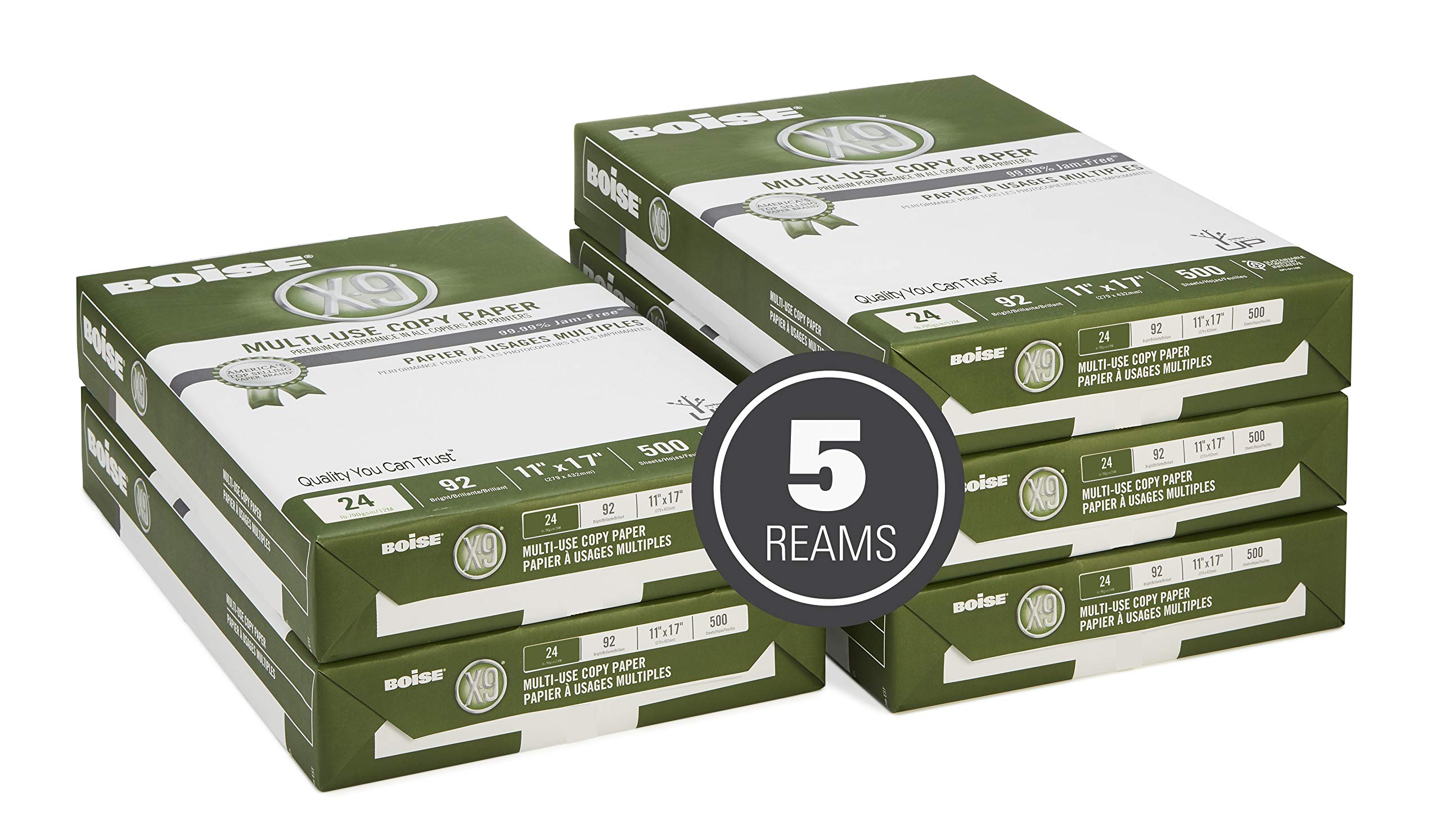 Snapklik.com : Boise Paper X-9 Multi-Use Copy Paper 5 Ream