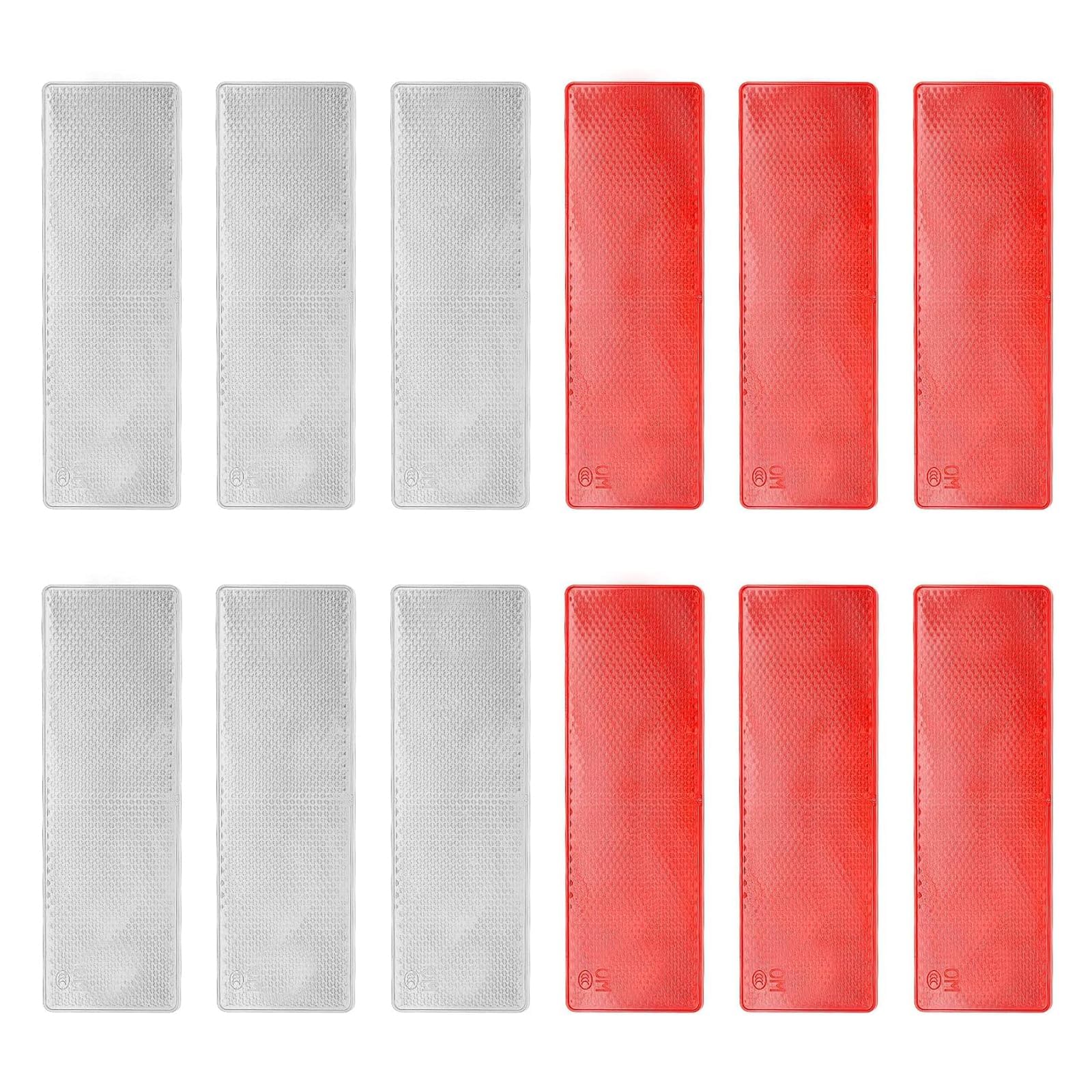 Buy 12Pcs Reflectors for Gate Posts, Rectangular Driveway Reflectors ...