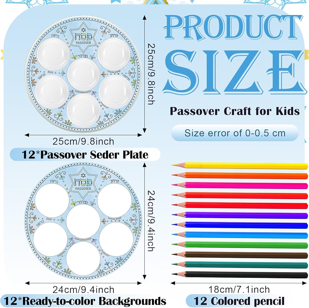 12 Sets Passover Seder Plate Craft Kit Create Your Nepal | Ubuy