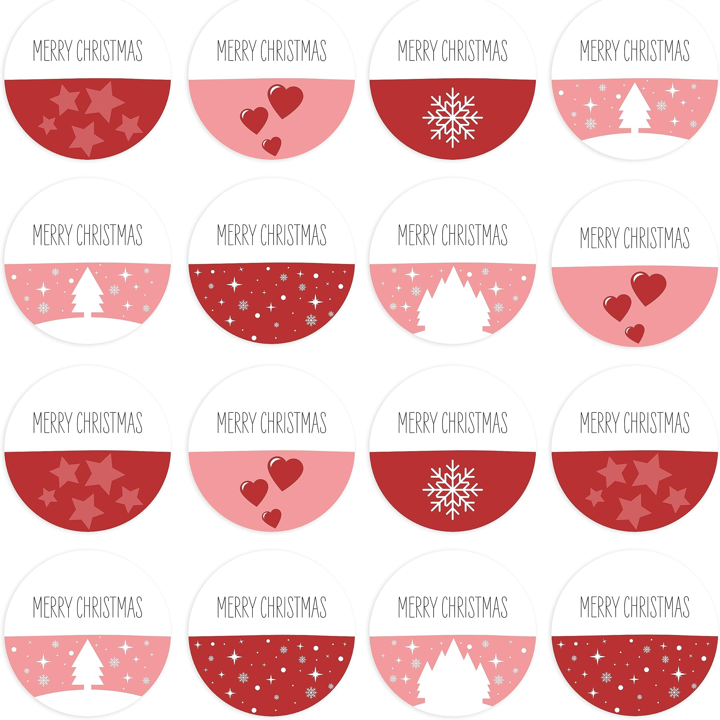 Amazon.com: 500 PCS Merry Christmas Stickers Clear, Happy Christmas ...