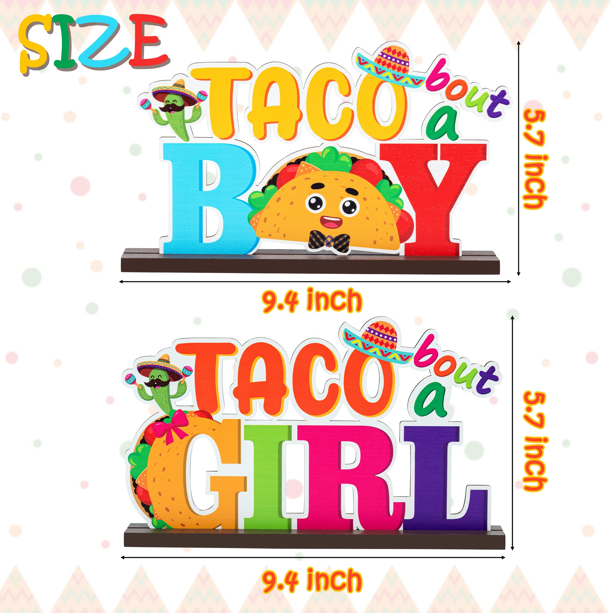 Snapklik.com : Gender Reveal Wooden Centerpiece - 2Pcs Mexican Cinco De ...