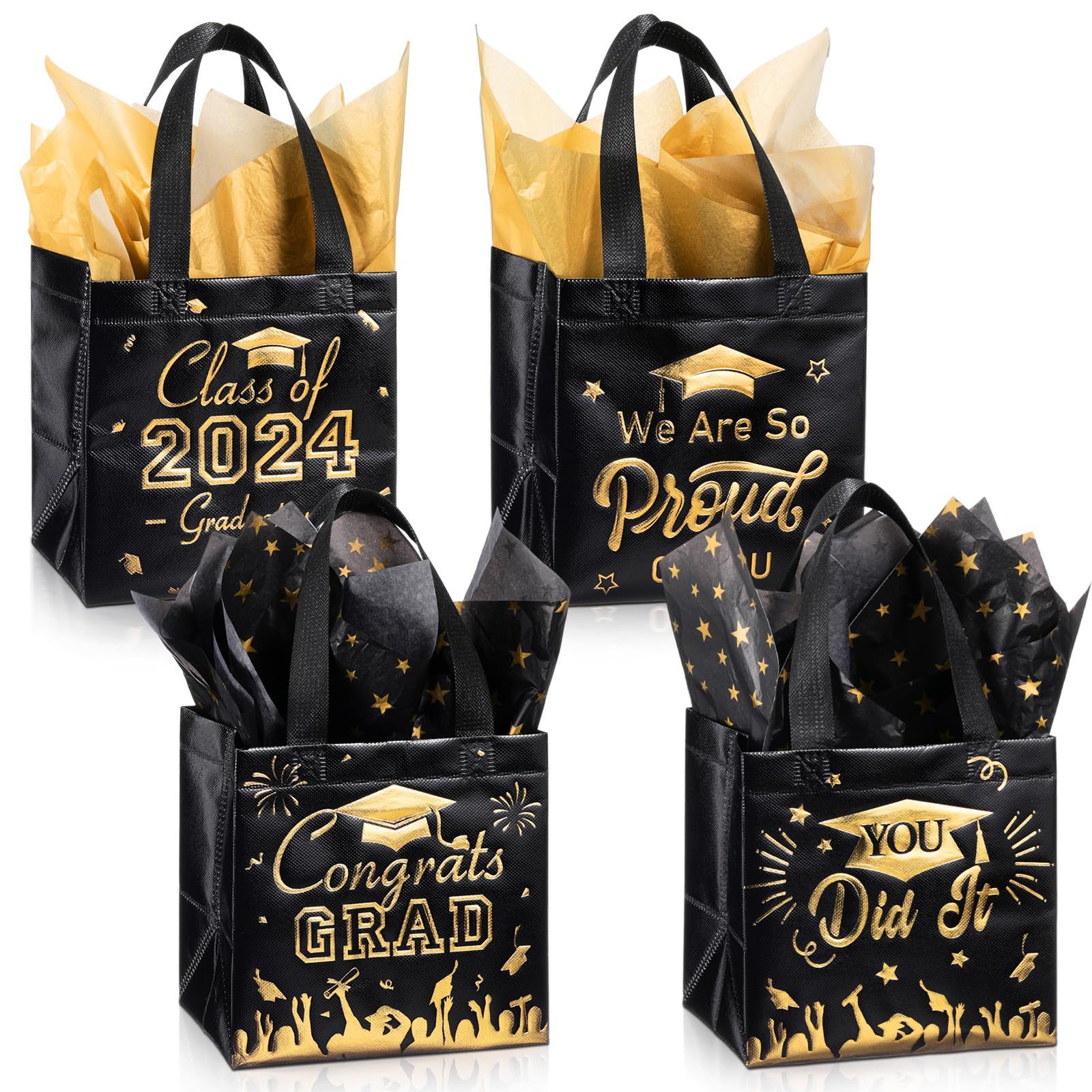 Amazon.com: Capoda 48 Pack Graduation Gift Bags with Tissues 8 x 8 x 6 ...