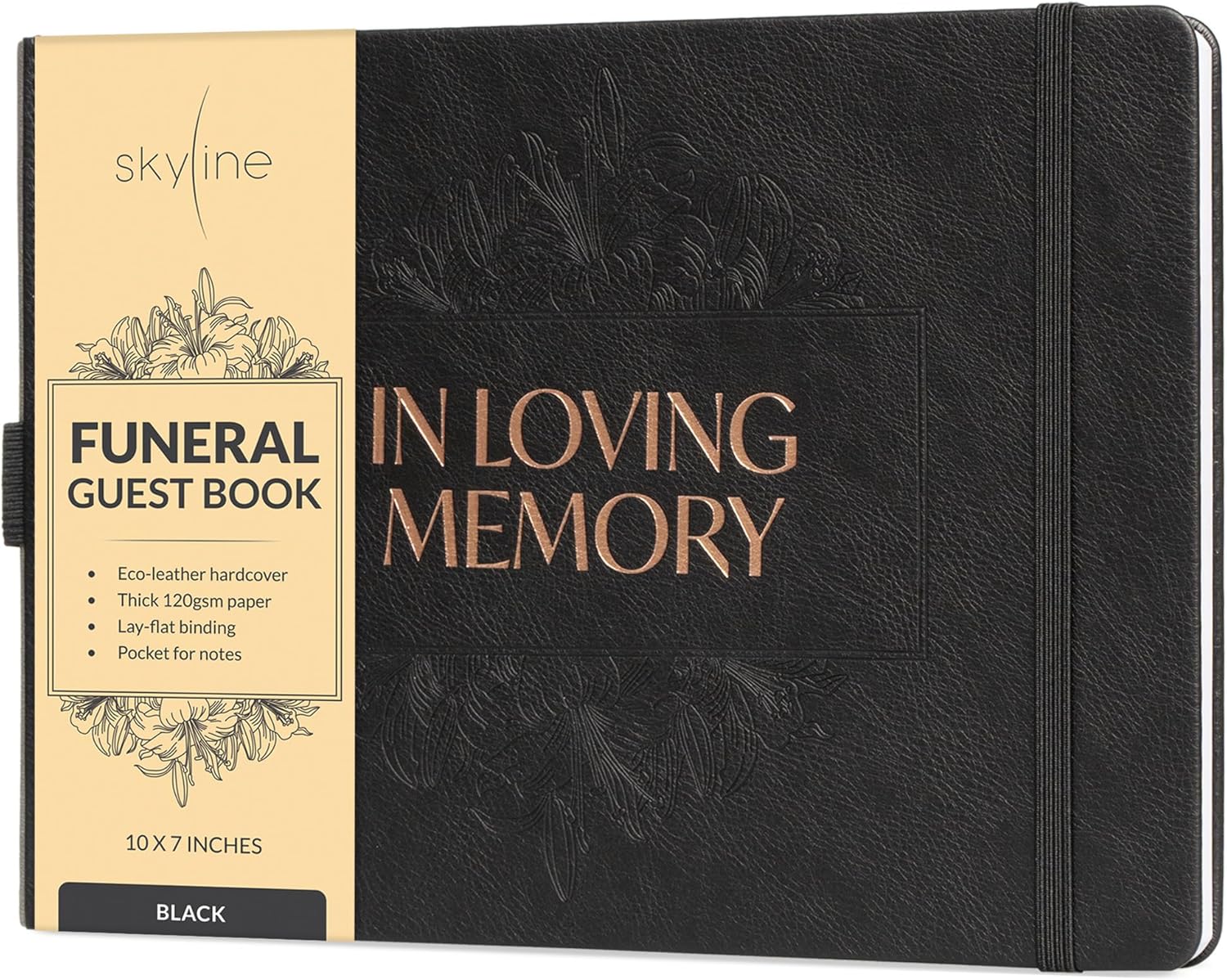 Amazon.com: Skyline Funeral Guest Book for Memorial Service – In Loving ...