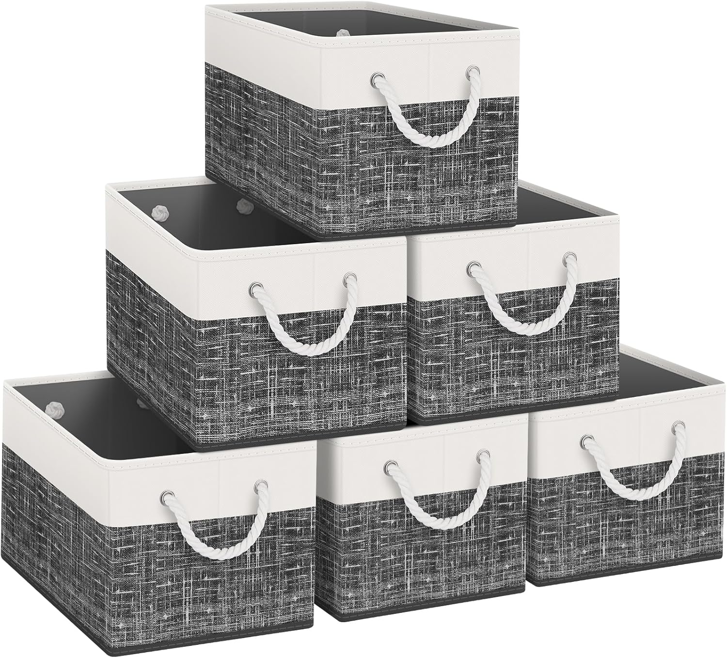 Amazon.com: Fab totes Storage Bins [6-Pack], Foldable Storage Baskets ...