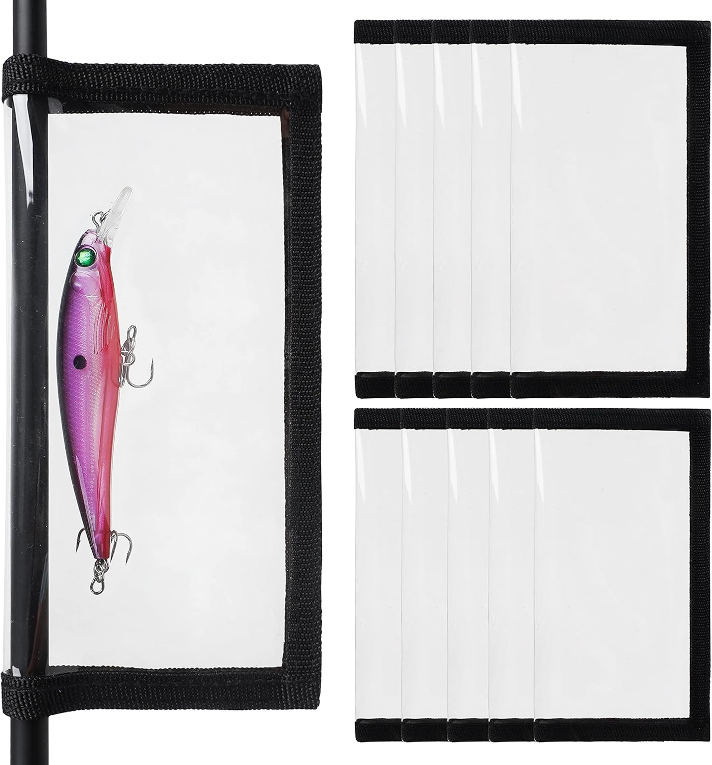 Amazon.com : AGOOL Fishing Lure Wraps 5/10 Packs Durable Clear PVC Lure ...