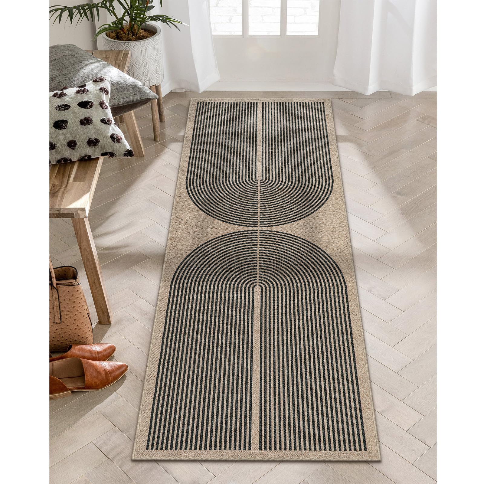 Amazon.com: Lahome Modern Rainbow Easy Jute Runner Rug, 2x6 Runners for ...
