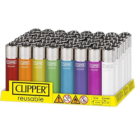 Amazon.com: Clipper Lighter – Large CP11 – Crystal Rainbow - 48ct ...