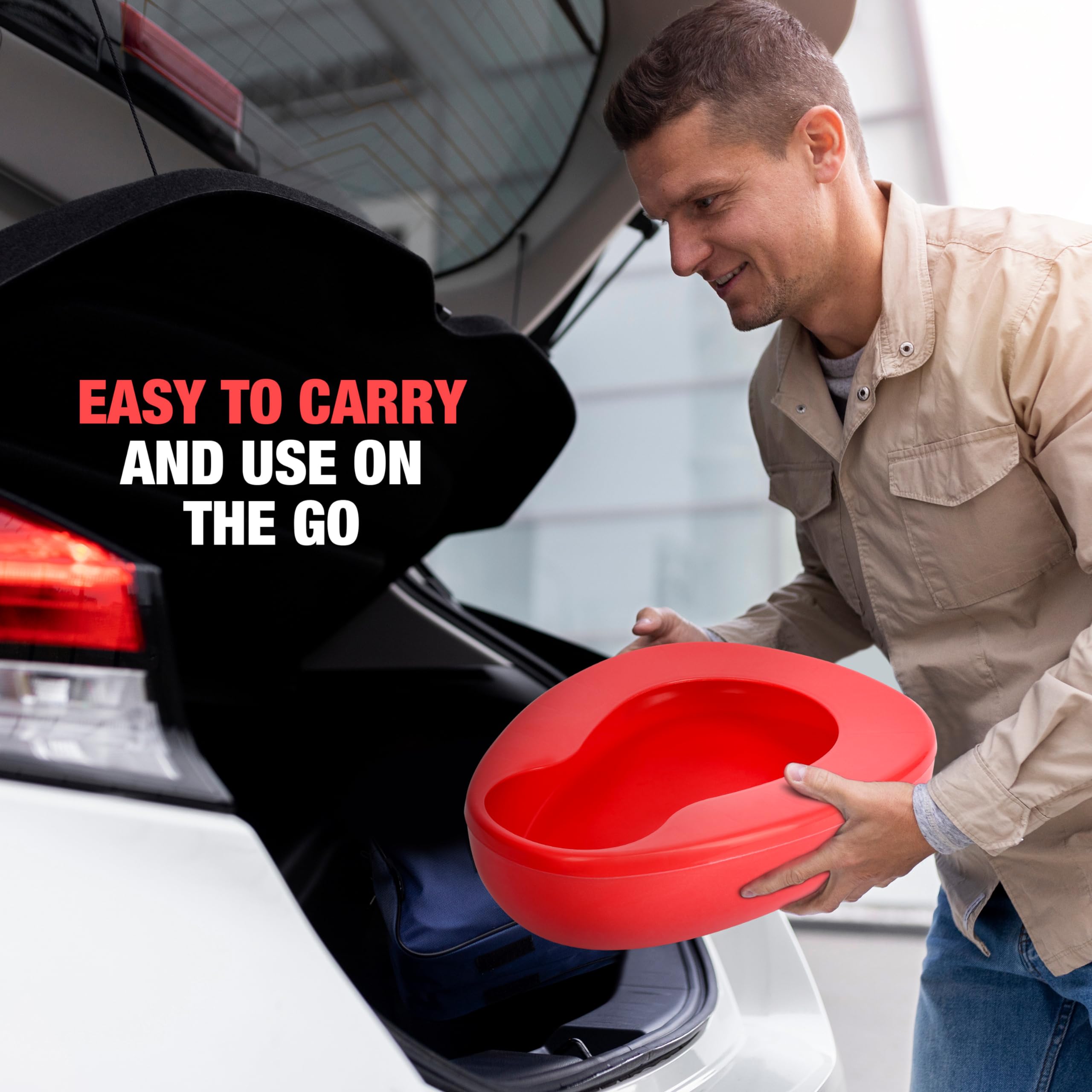 Spill-Proof Bedpan with Storage Bag - Comfortable Dutch Design with ...