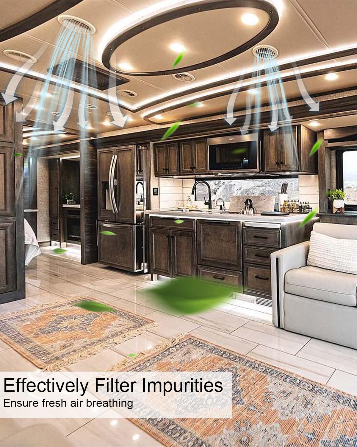 Snapklik.com : RV AC Filters, 10 Pack, 5.25" Round Blue-White Layered ...