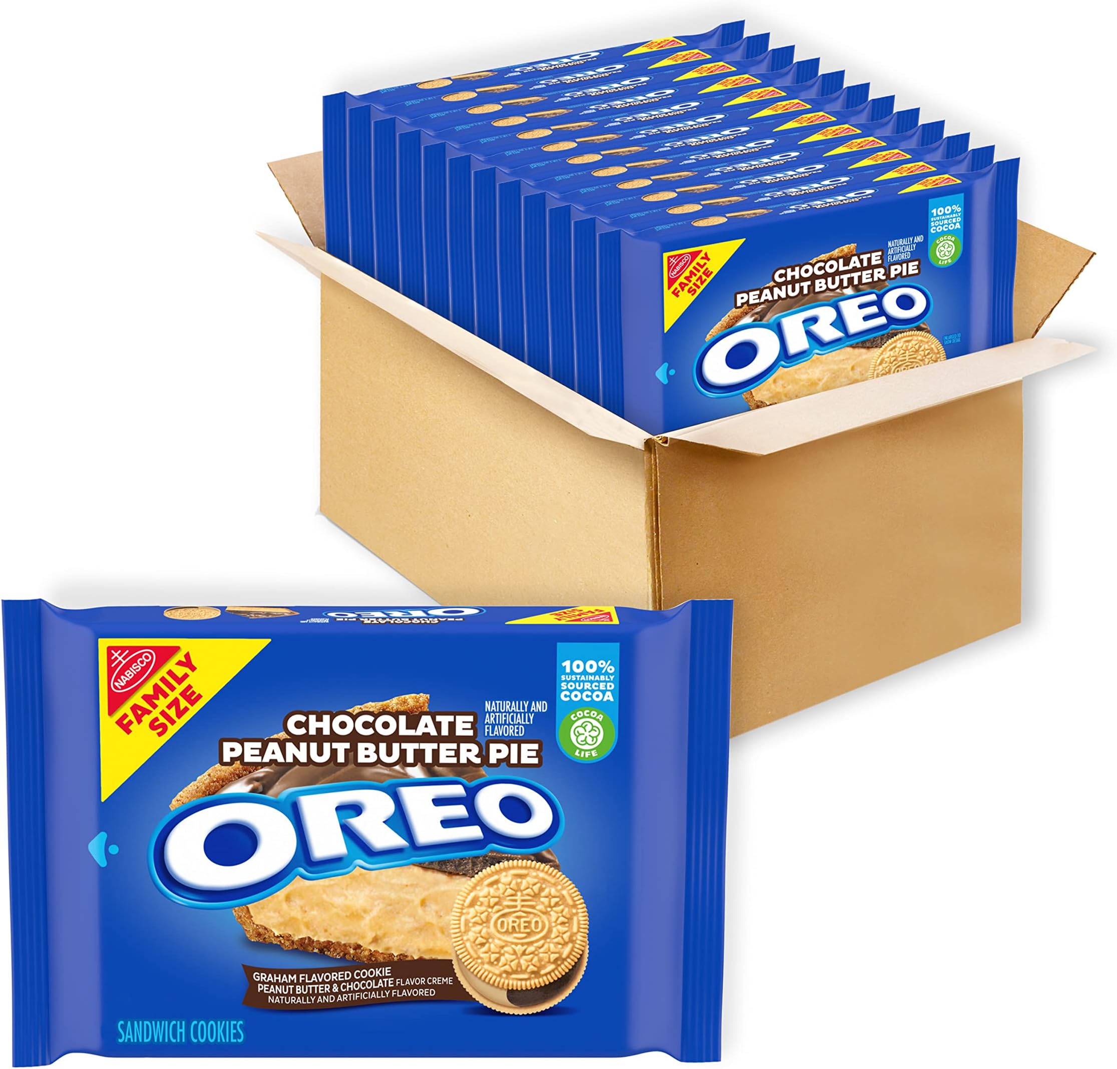 Amazon.com: OREO Java Chip Creme Chocolate Sandwich Cookies, Family ...