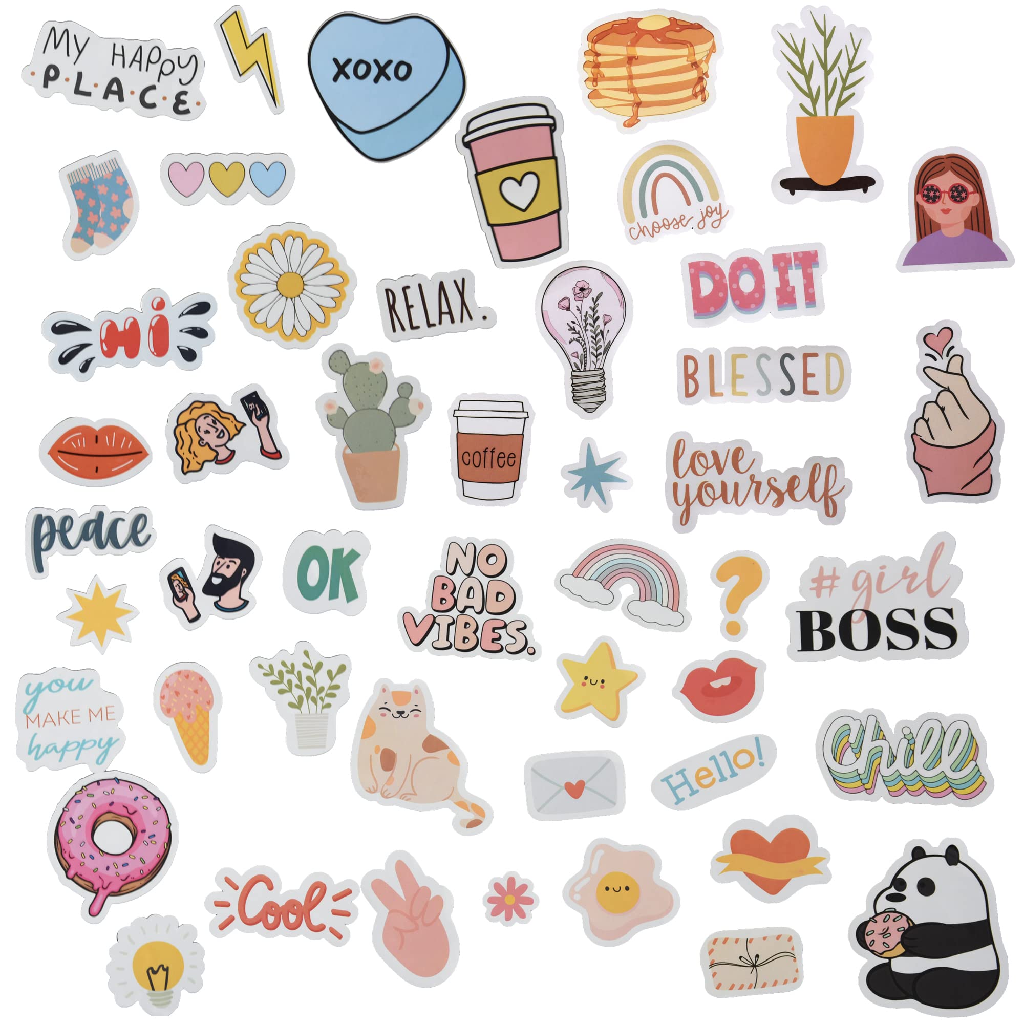 Papboo Waterproof, Reusable Vinyl Stickers Glossy Finished for ...