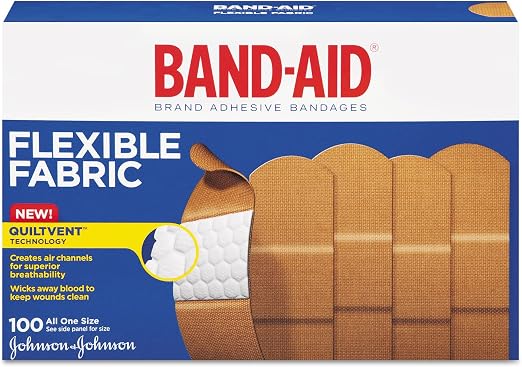 Amazon.com: Band-Aid Brand Flexible Fabric Adhesive Bandages for Wound ...