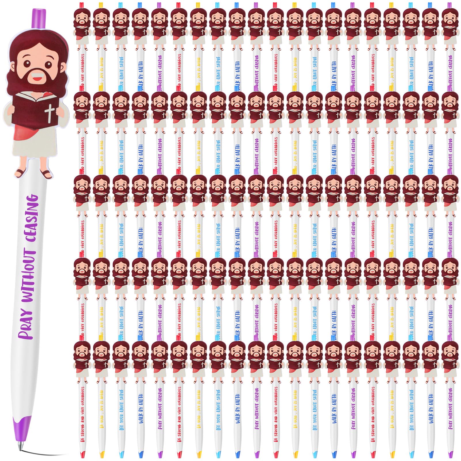 Snapklik.com : CroBlissful 100 Pcs Christian Jesus Pens Bulk For Kids ...