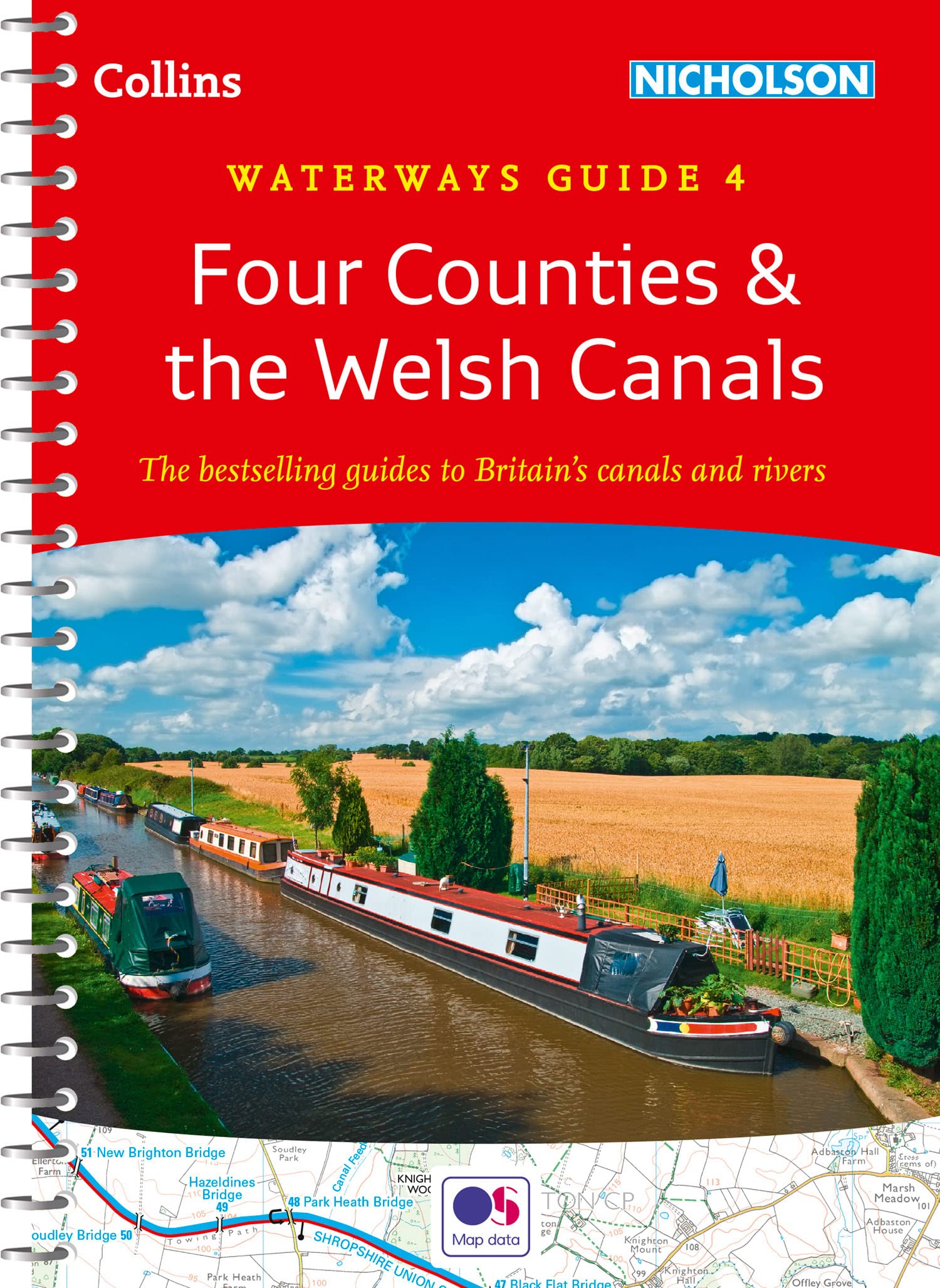 Four Counties & the Welsh Canals: Waterways Guide 4 (Collins Nicholson ...