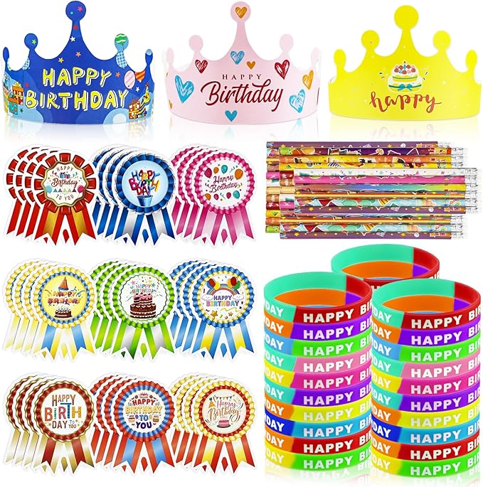 Amazon.com: 126 PCS Classroom Happy Birthday Kits for Kids, Include ...