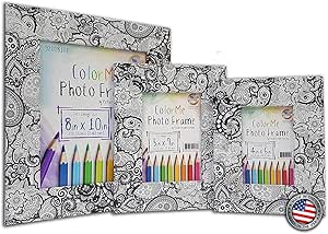 Amazon.com: Color Me Frames Adult or Childrens Coloring Book Frame 8x10 ...