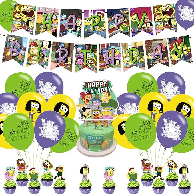 Amazon.com: LANXXY Big City Greens Birthday Party Decorations, Happy ...