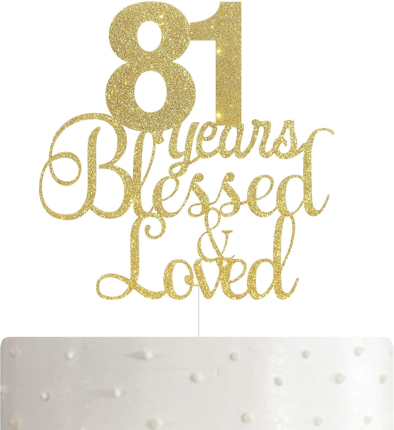 Amazon.com: ALPHA K 81 st Birthday/Anniversary Cake Topper – 81 Years ...