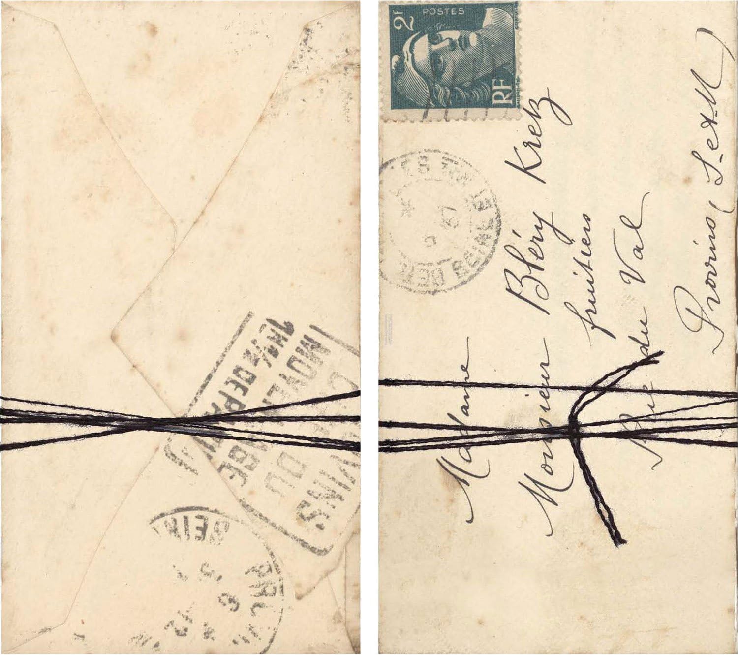 Amazon.com: HomArt Large Decorative French Envelope Green Stamp Matches ...