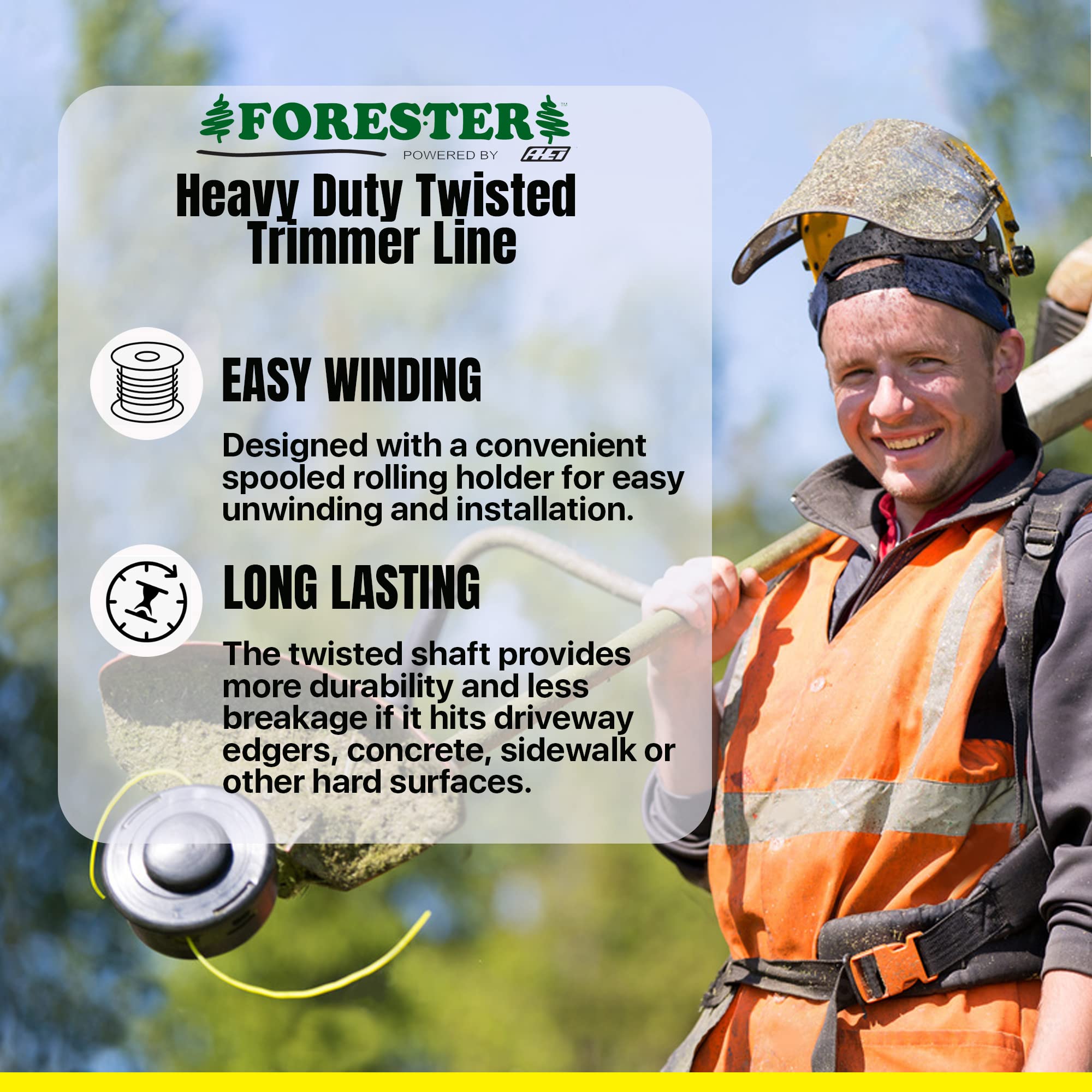 Snapklik.com : Forester Twisted Trimmer Line Heavy Duty Weed Eater ...