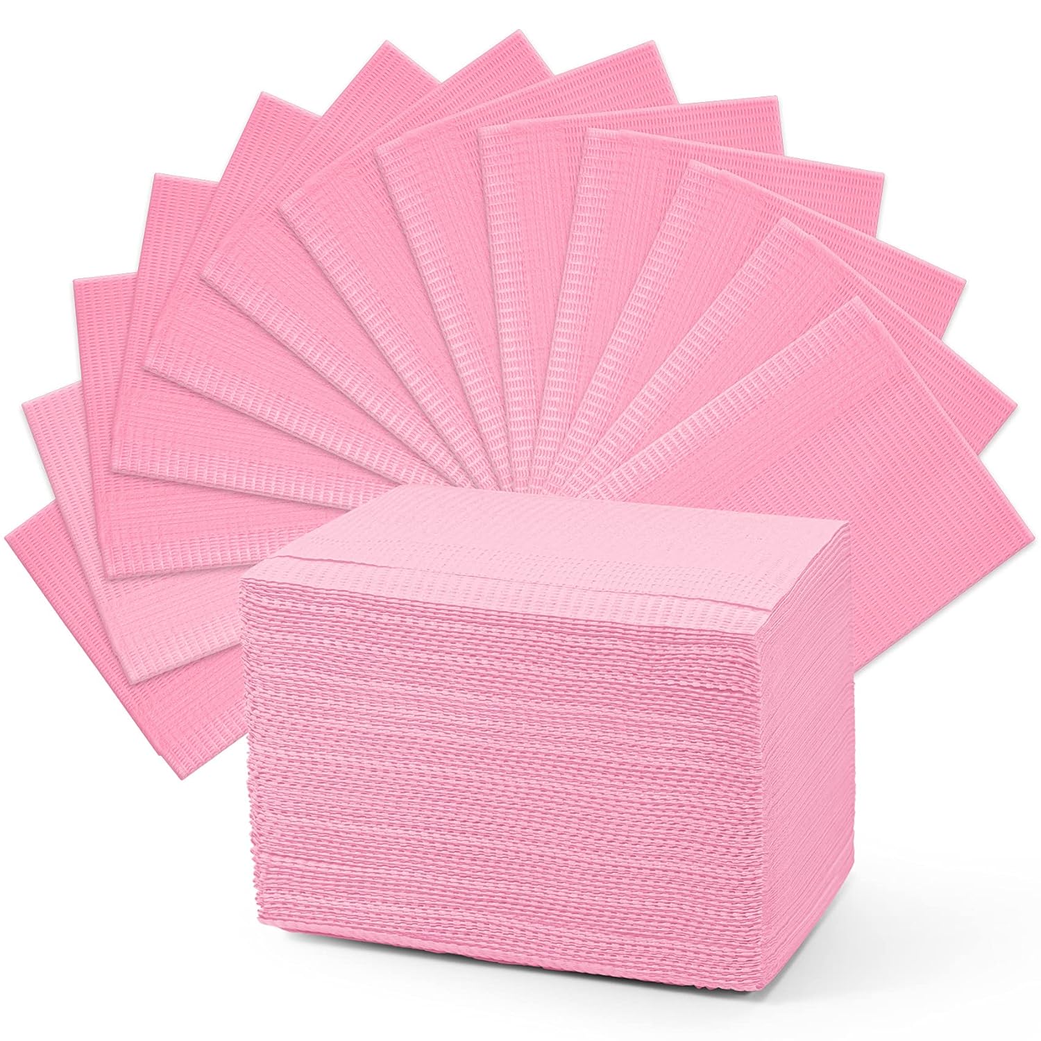 Dental Bib Disposable Pink Polyback Towel Waterproof Patient Bibs 3 Ply ...